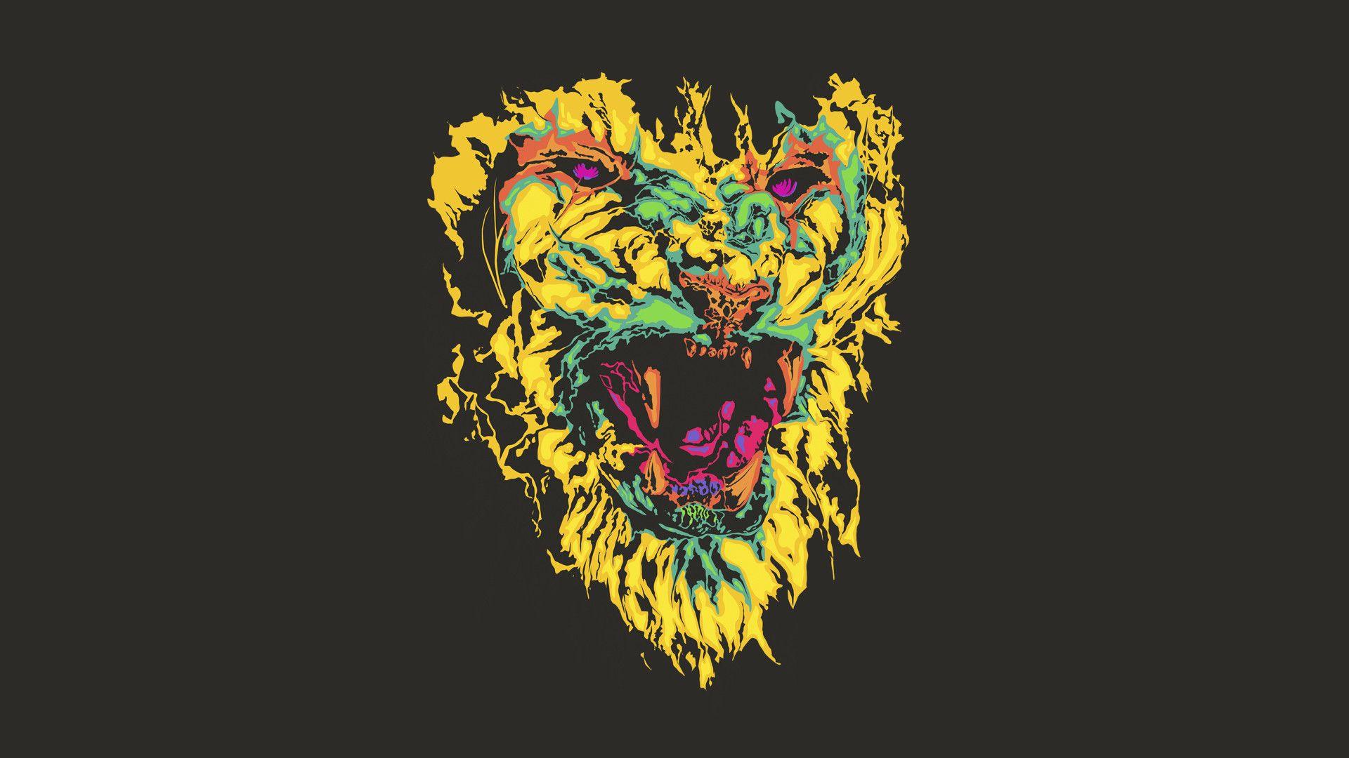 Colorful Lion Wallpapers - Top Free Colorful Lion Backgrounds ...