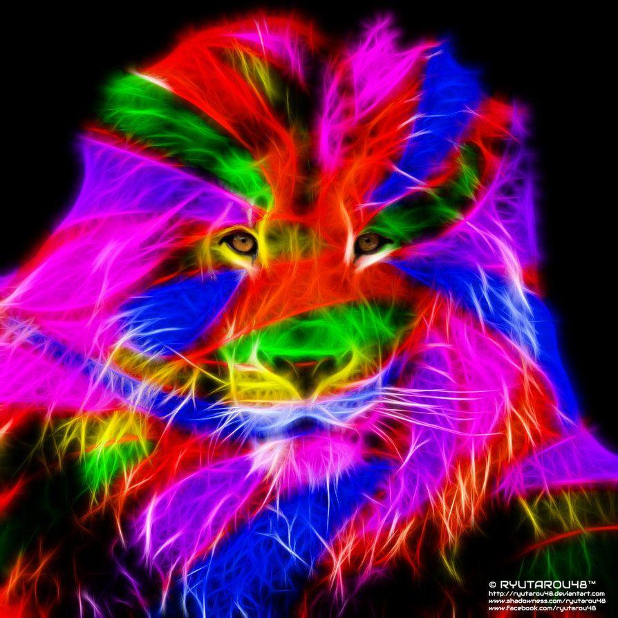 Neon Lion Wallpapers - Top Free Neon Lion Backgrounds - WallpaperAccess