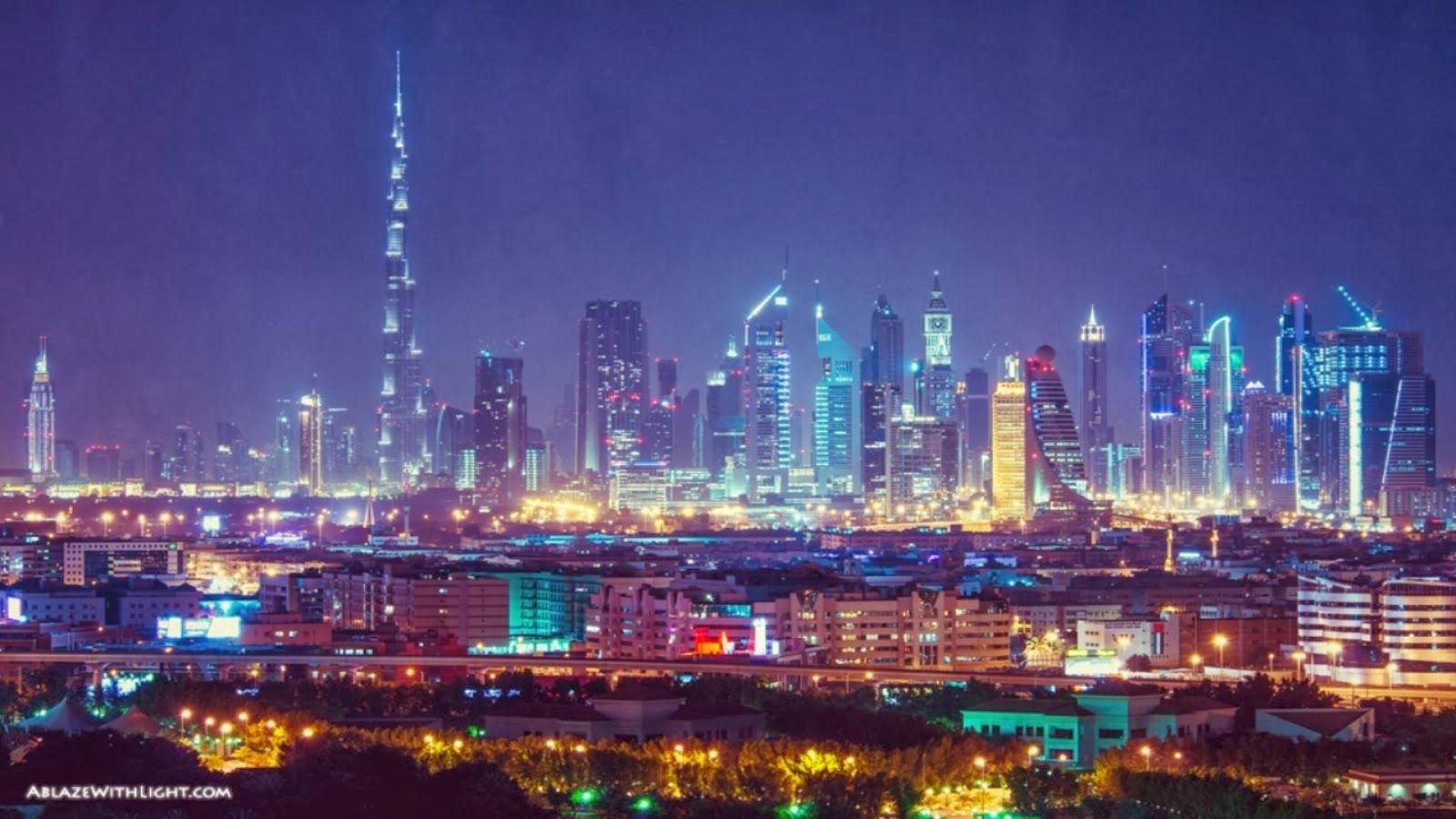 Dubai Night Skyline Wallpapers - Top Free Dubai Night Skyline Backgrounds - WallpaperAccess