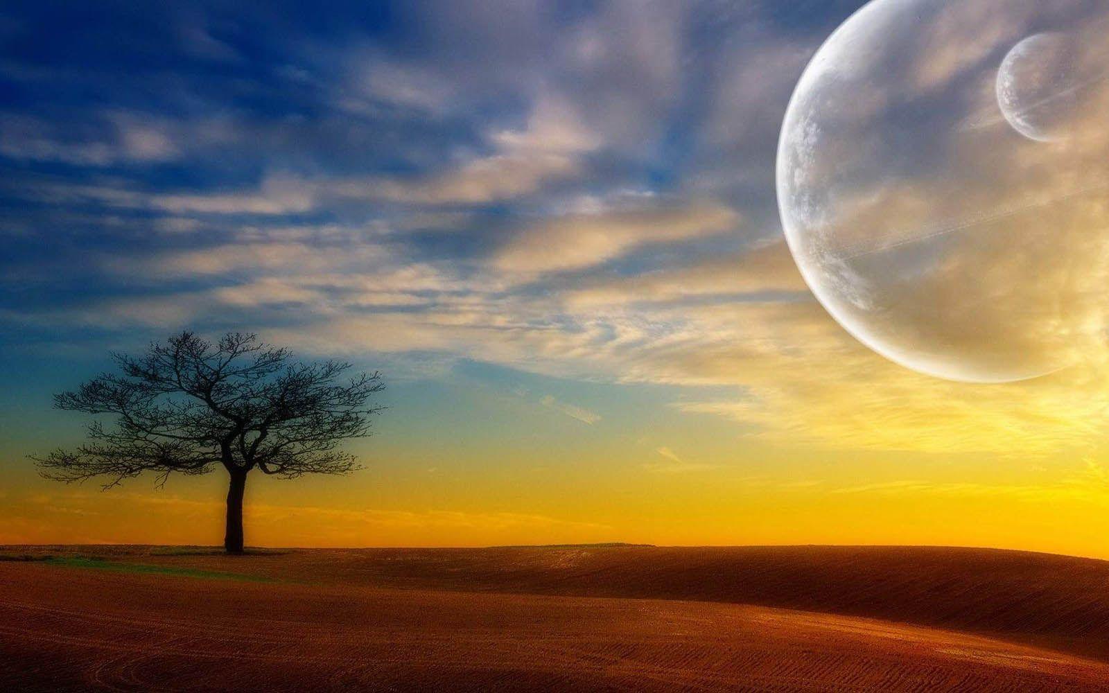 Moon Nature Wallpapers - Top Free Moon Nature Backgrounds - WallpaperAccess