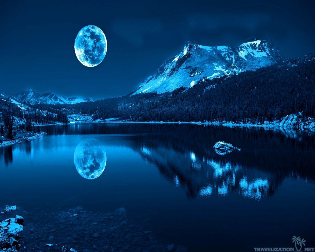 Moon Nature Wallpapers - Top Free Moon Nature Backgrounds - WallpaperAccess