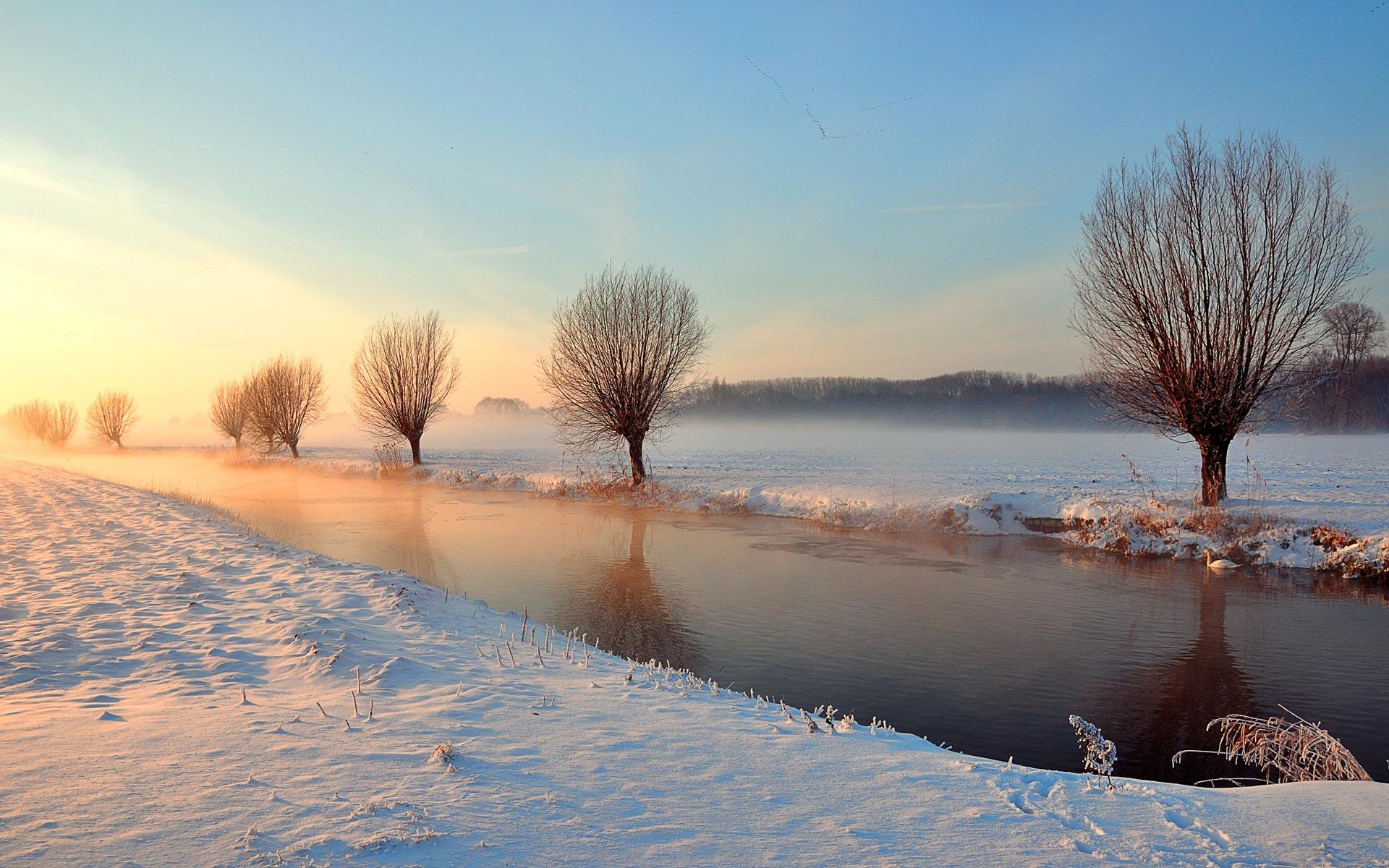 Winter Sunrise Nature Wallpapers - Top Free Winter Sunrise Nature ...