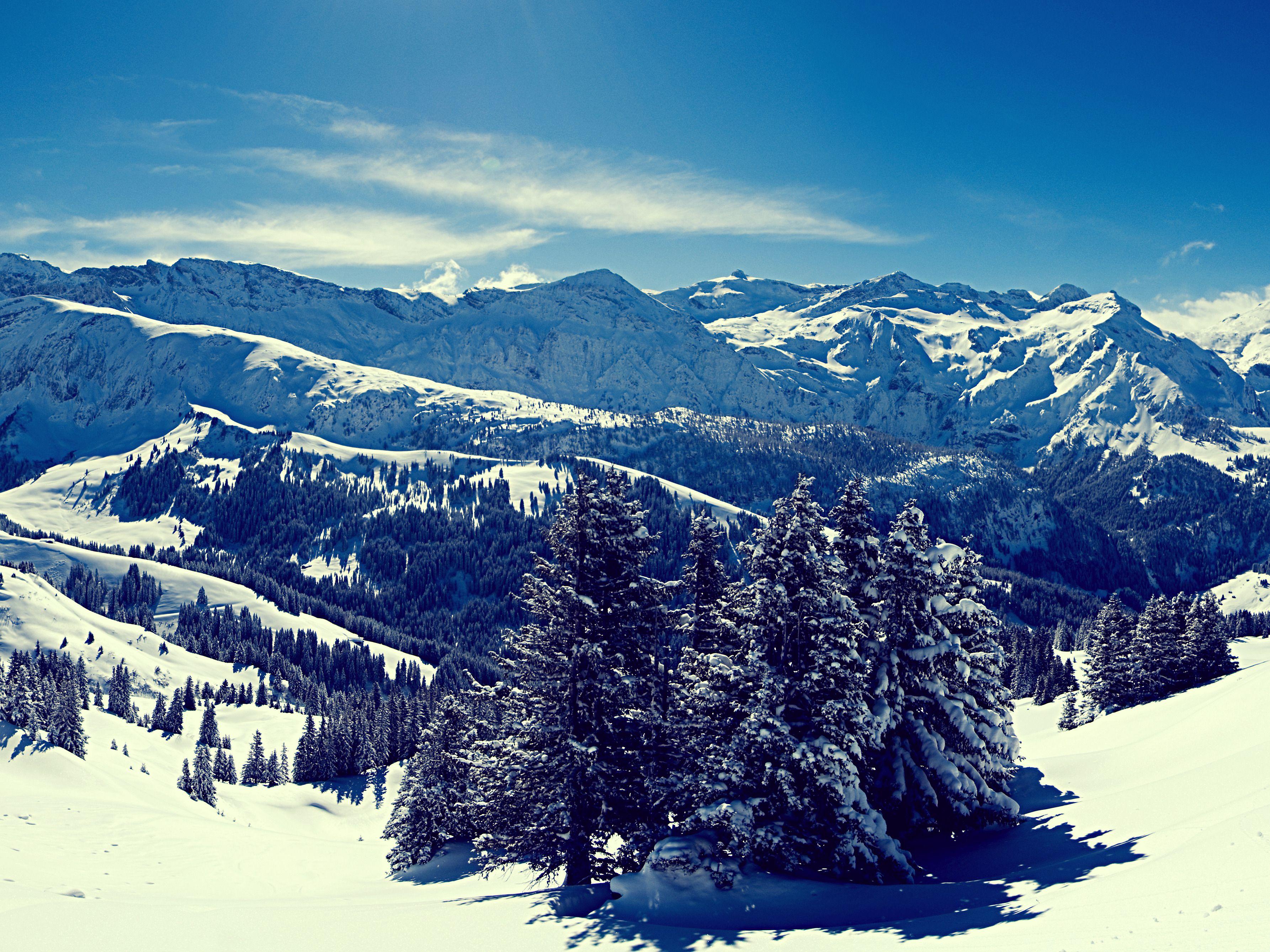 Winter Mountain Wallpapers - Top Free Winter Mountain Backgrounds ...