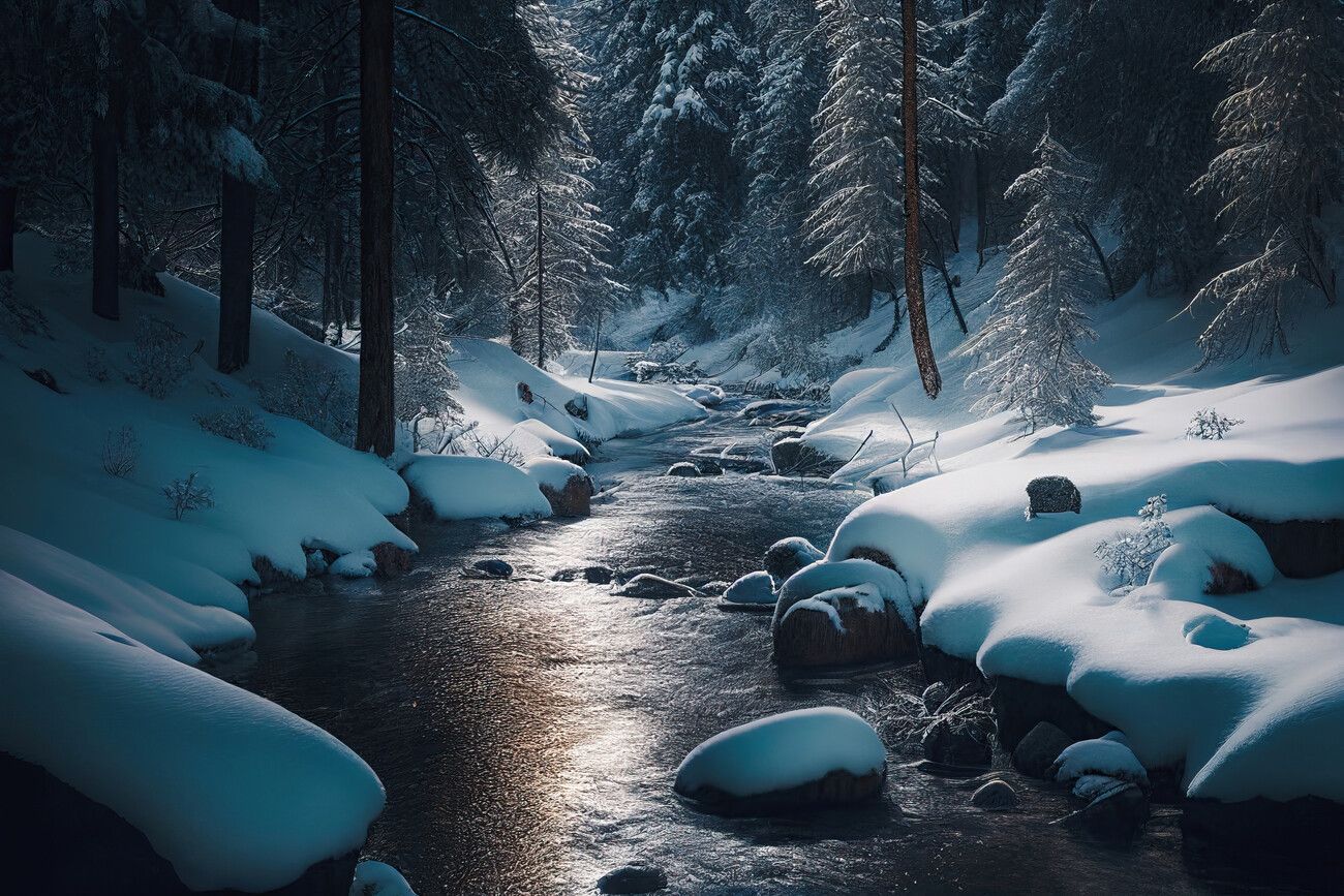 Snow River Wallpapers - Top Free Snow River Backgrounds - WallpaperAccess