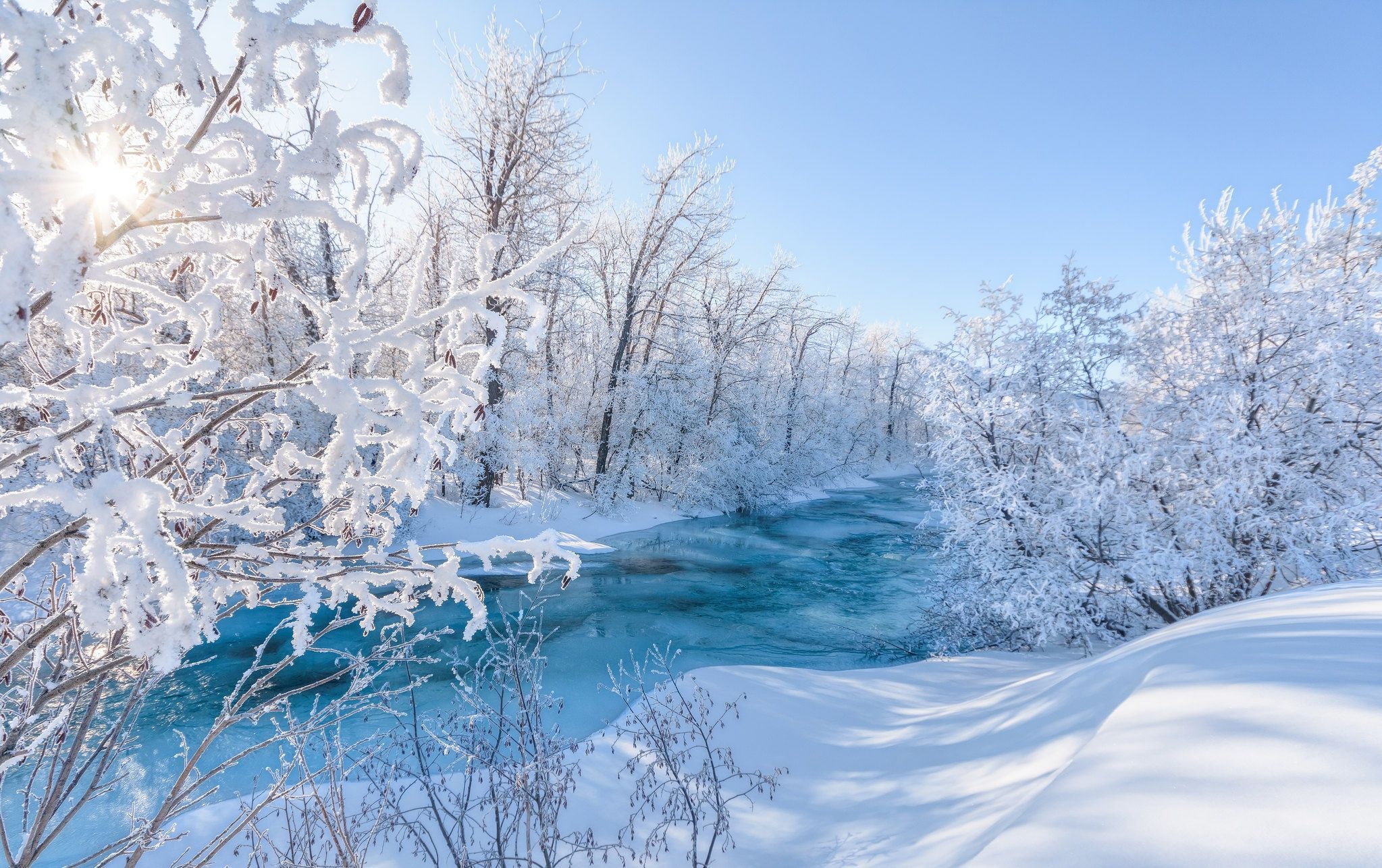 Snow River Wallpapers - Top Free Snow River Backgrounds - WallpaperAccess