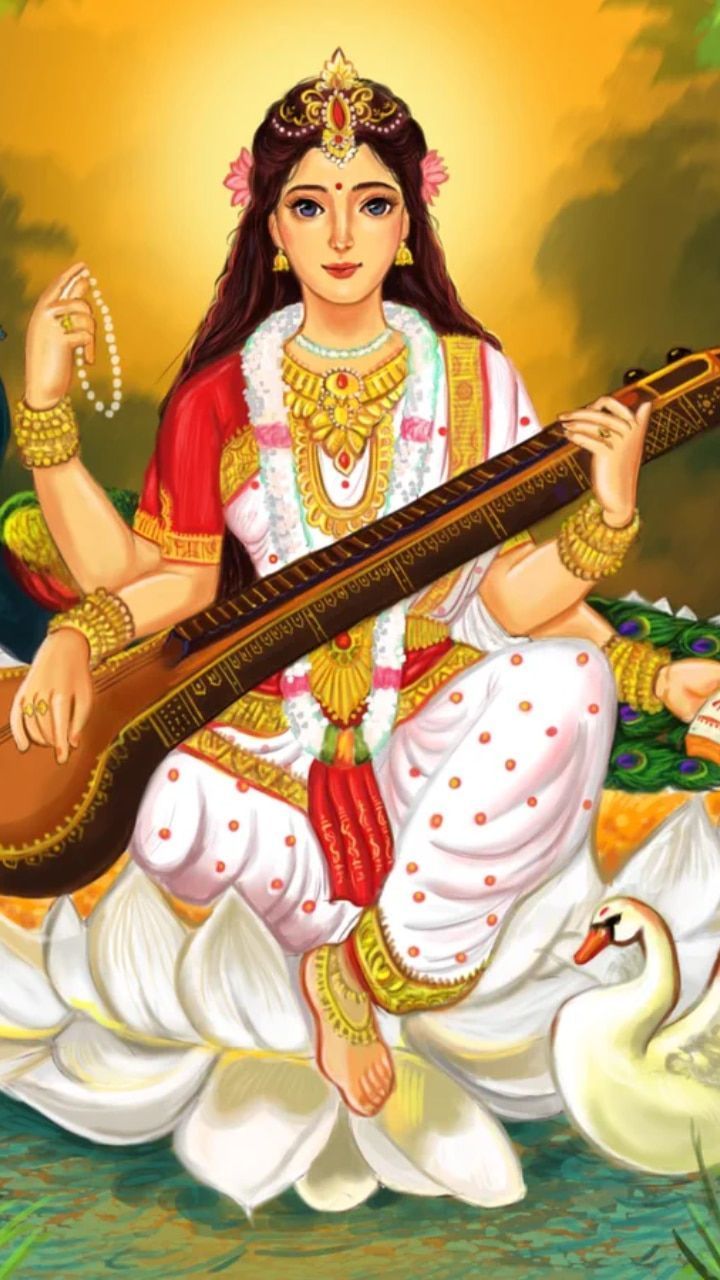 Saraswati Ji Wallpapers - Top Free Saraswati Ji Backgrounds ...