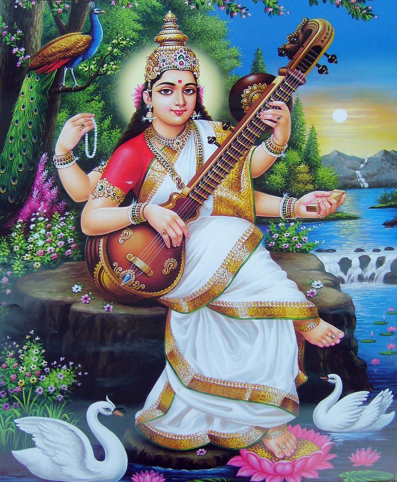 Saraswathi Devi Wallpapers - Top Free Saraswathi Devi Backgrounds - WallpaperAccess