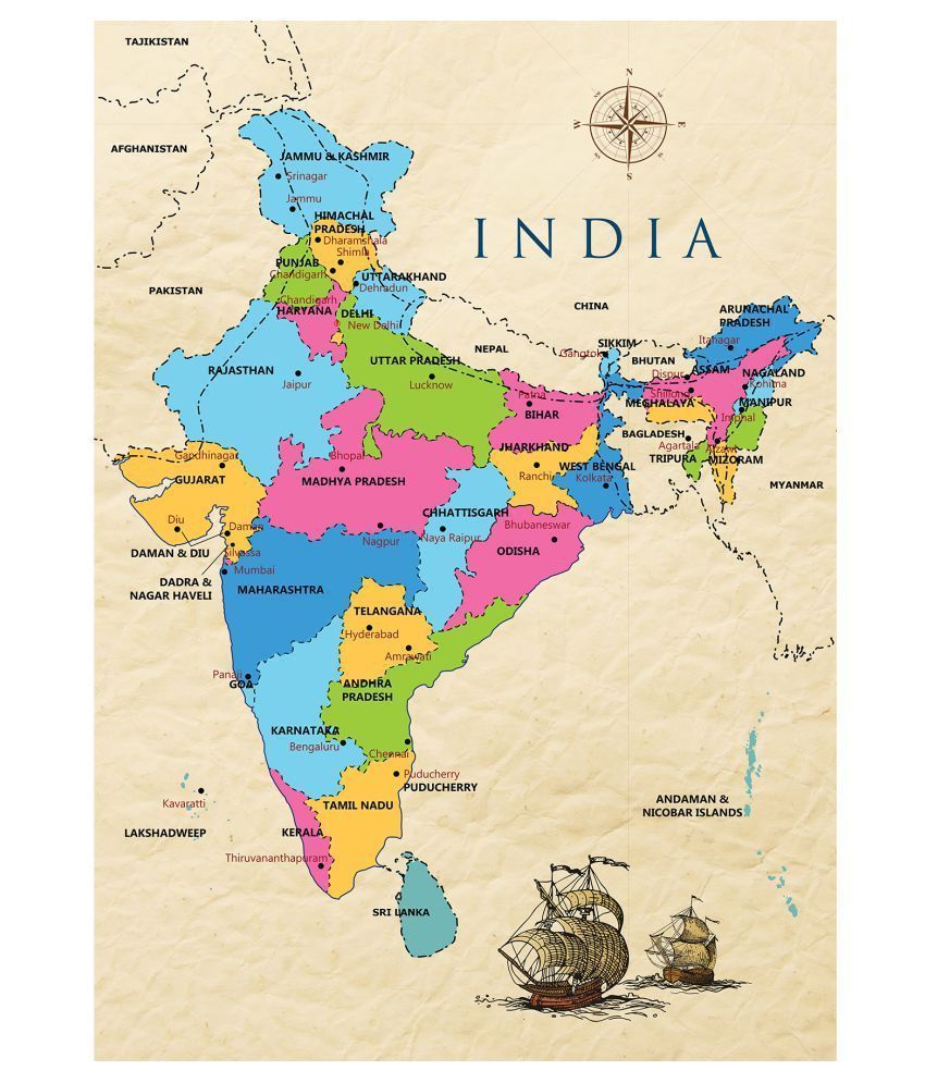 India Political Map Wallpapers - Top Free India Political Map ...