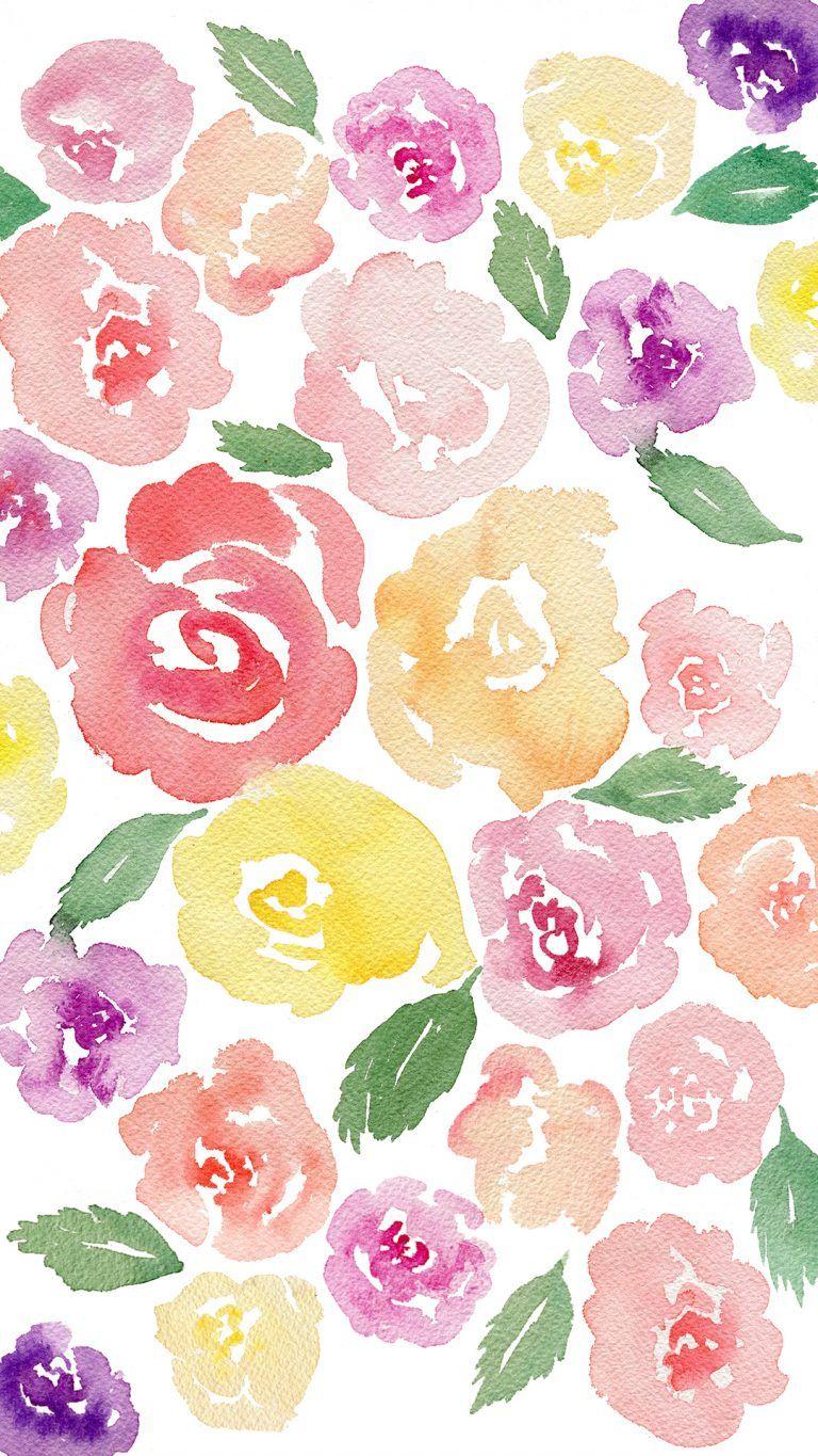 Simple Watercolor Flower Wallpapers - Top Free Simple Watercolor Flower ...