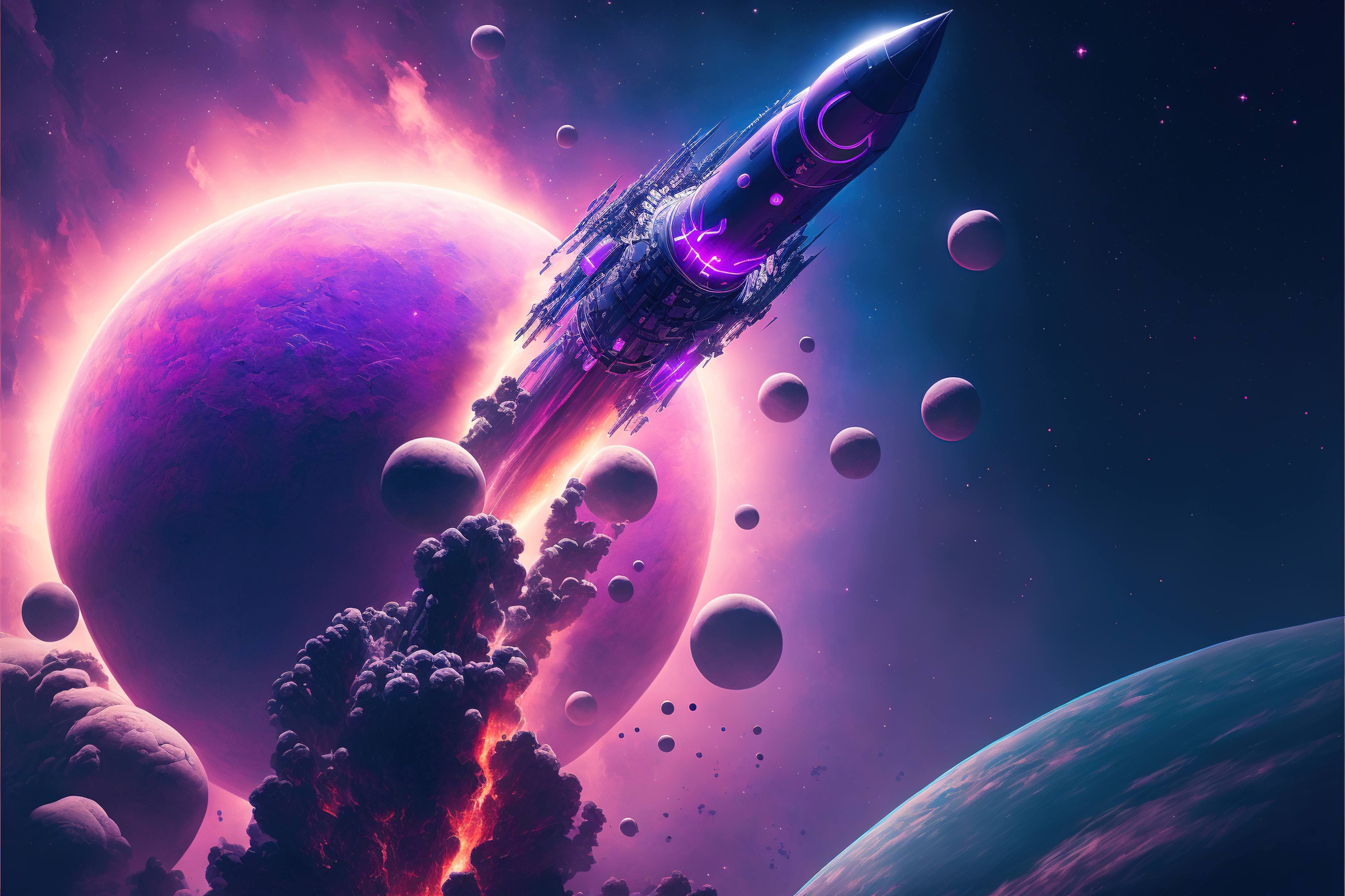 Rocket In Space Wallpapers - Top Free Rocket In Space Backgrounds ...