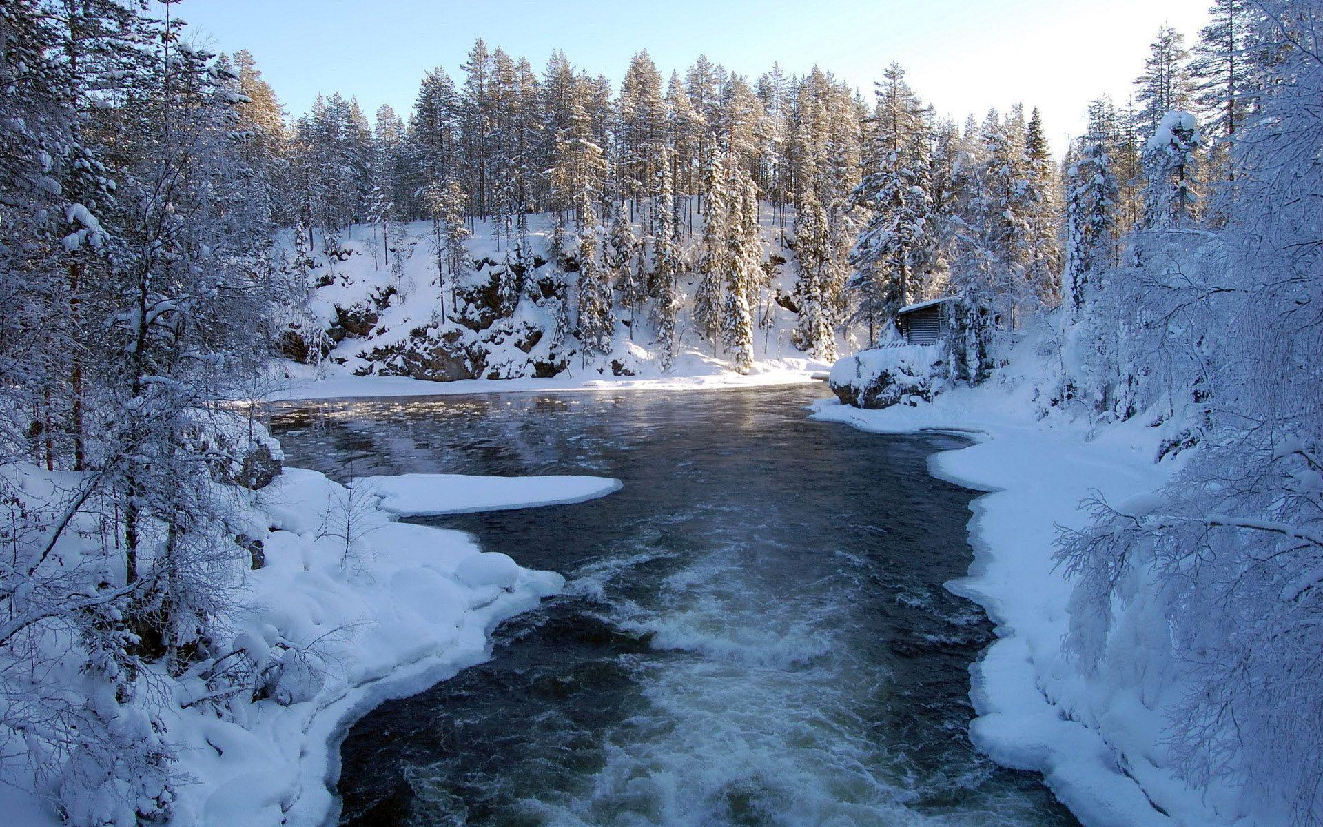 Winter River Wallpapers - Top Free Winter River Backgrounds - WallpaperAccess