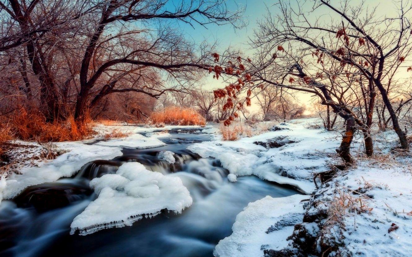 Winter River Wallpapers - Top Free Winter River Backgrounds - WallpaperAccess