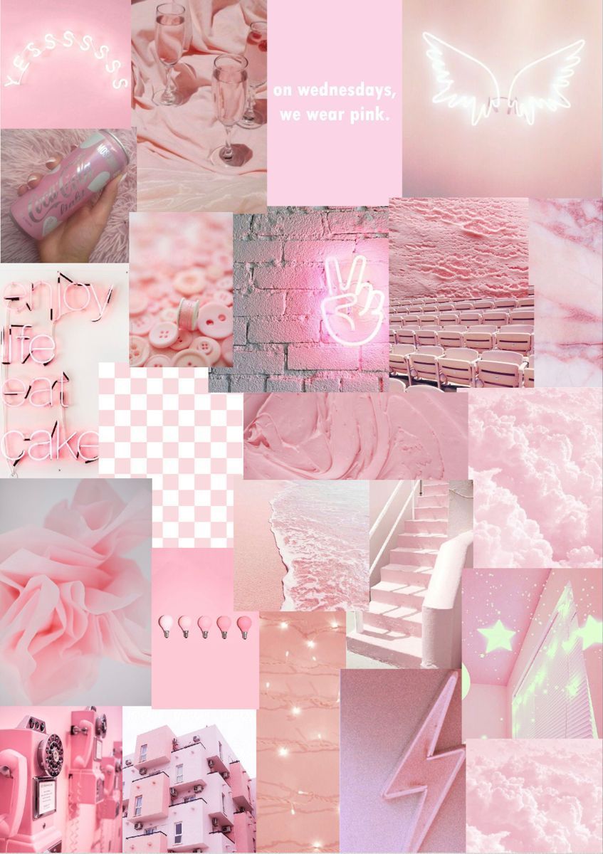 Light Pink Collage Wallpapers - Top Free Light Pink Collage Backgrounds ...