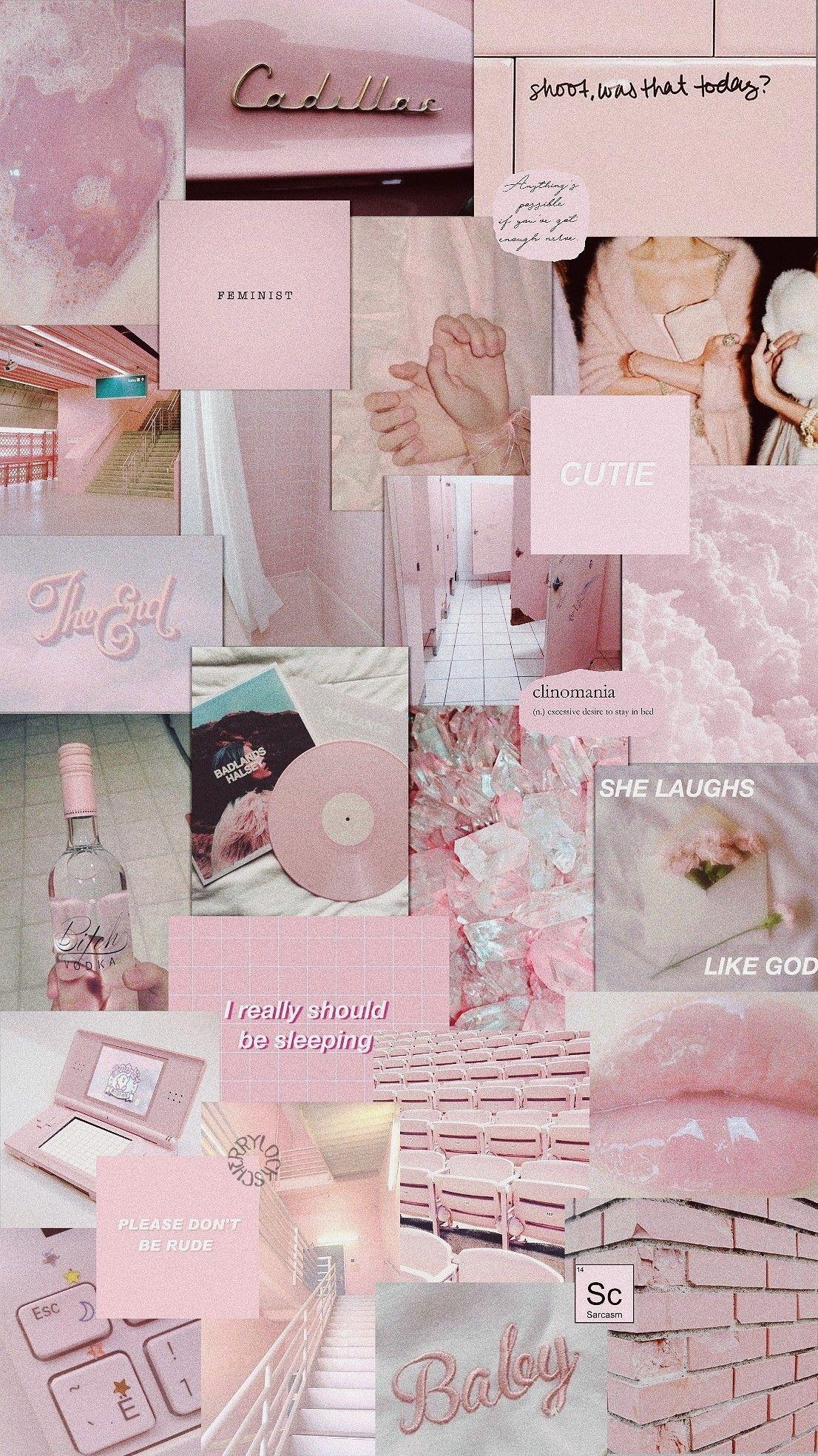 Light Pink Collage Wallpapers - Top Free Light Pink Collage Backgrounds ...