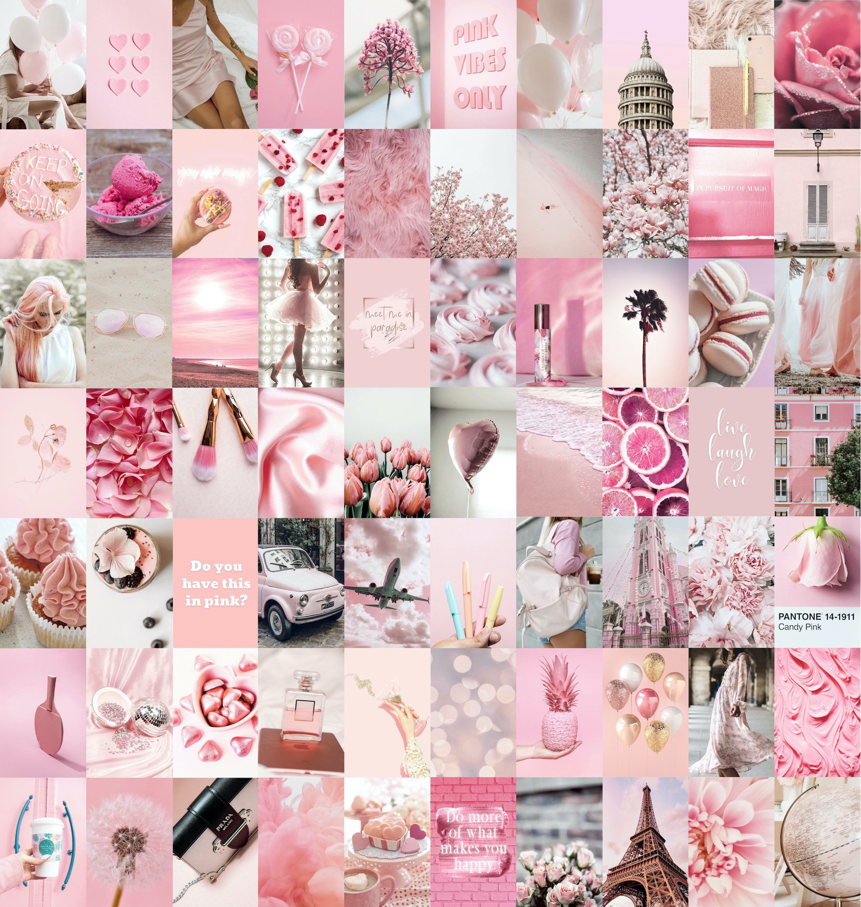 Light Pink Collage Wallpapers - Top Free Light Pink Collage Backgrounds ...