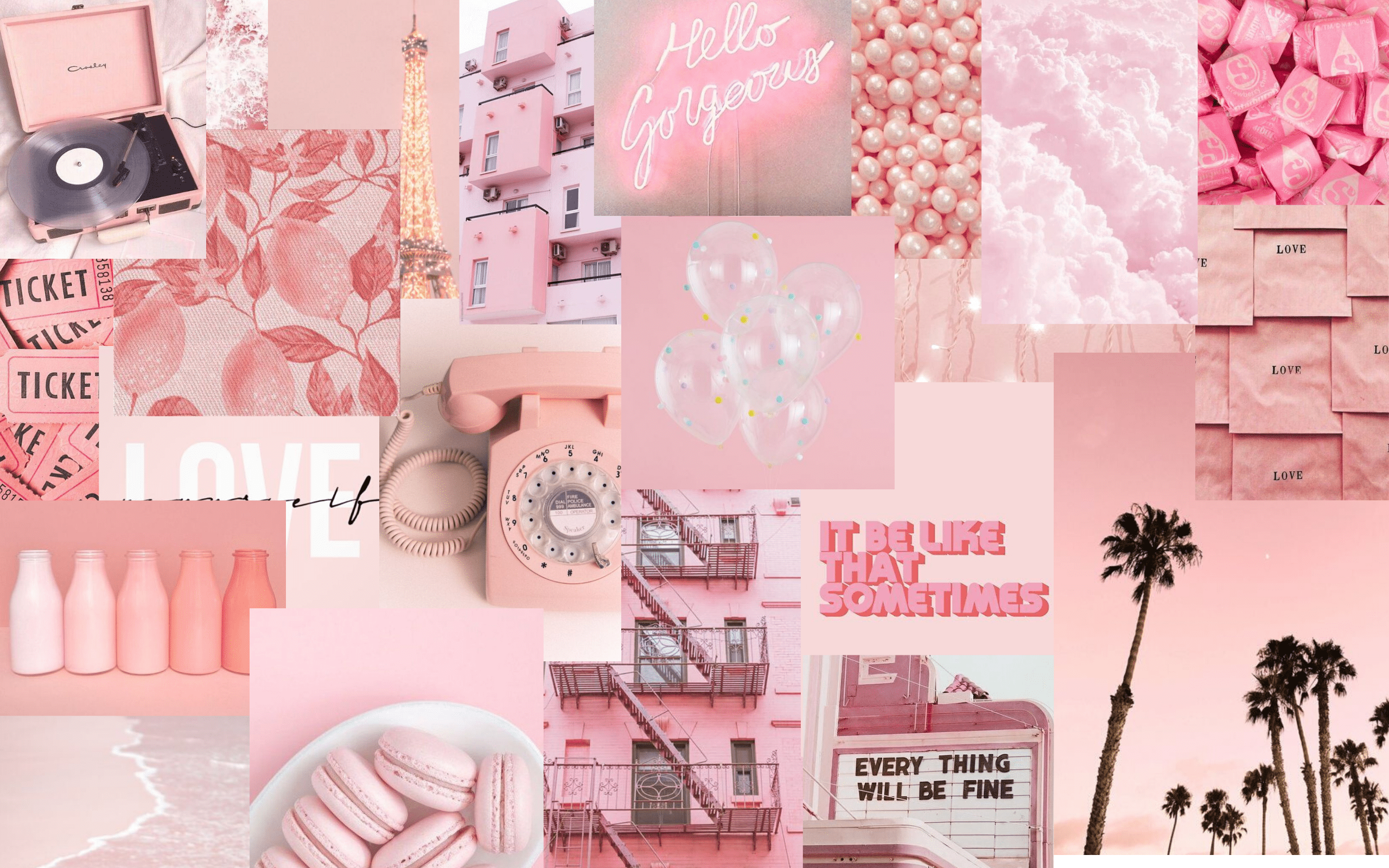 Light Pink Collage Wallpapers - Top Free Light Pink Collage Backgrounds ...