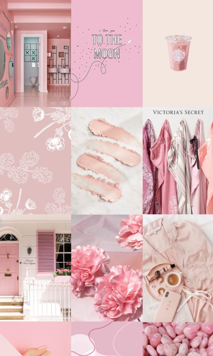 Light Pink Collage Wallpapers - Top Free Light Pink Collage Backgrounds ...