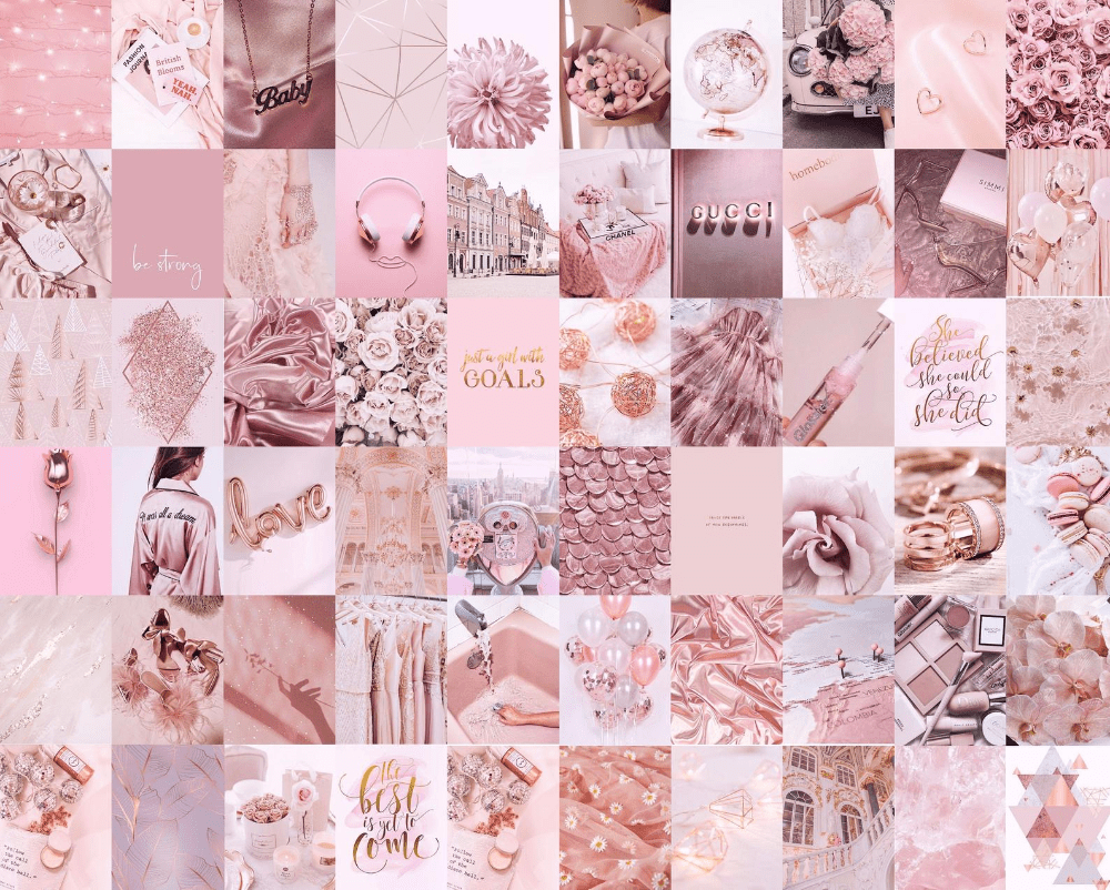Light Pink Collage Wallpapers - Top Free Light Pink Collage Backgrounds ...