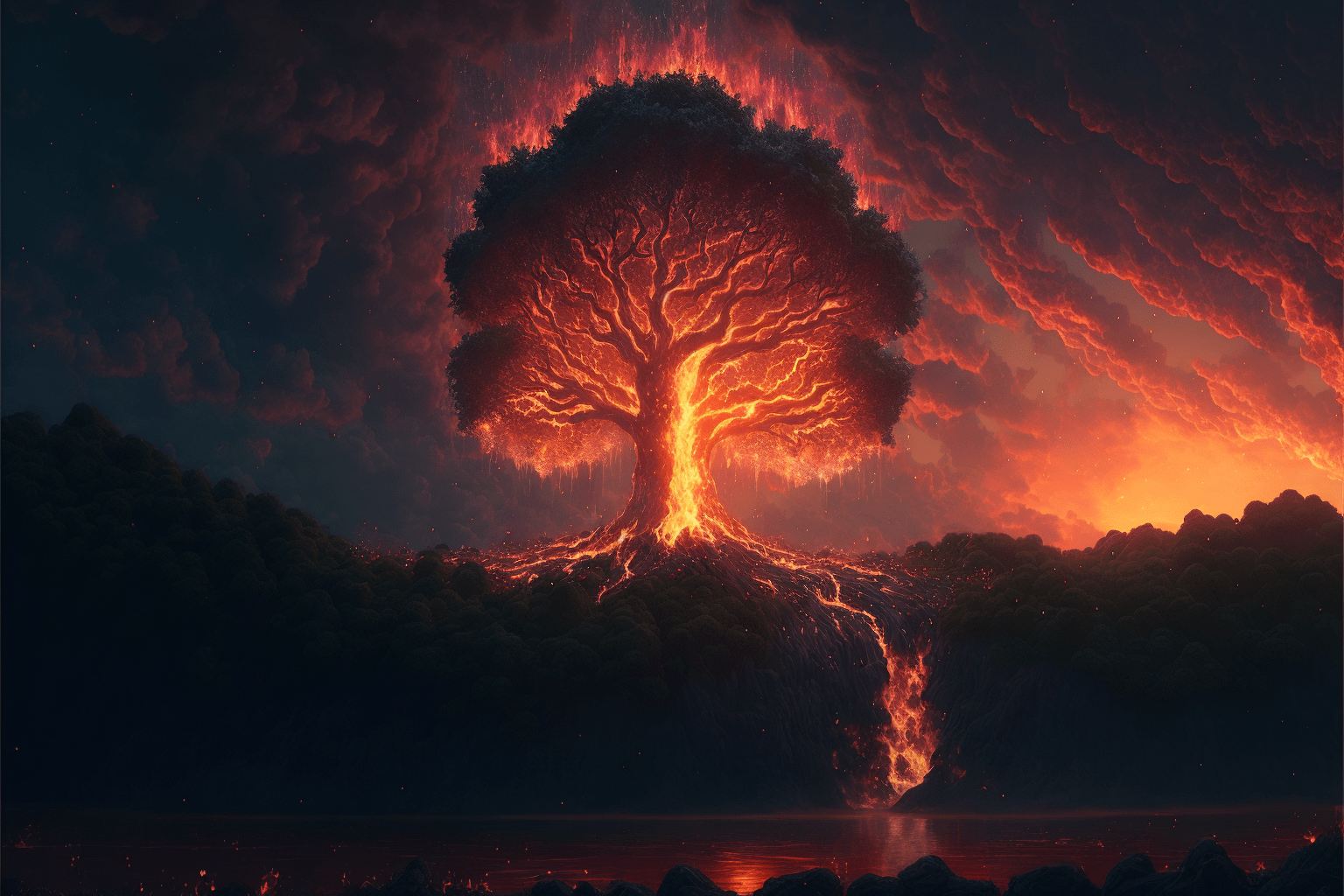 Fire Tree Wallpapers - Top Free Fire Tree Backgrounds - WallpaperAccess