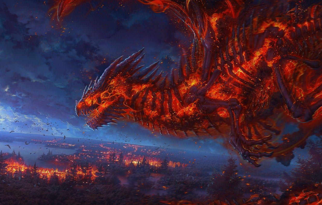 Dragon Moon Wallpapers - Top Free Dragon Moon Backgrounds - WallpaperAccess