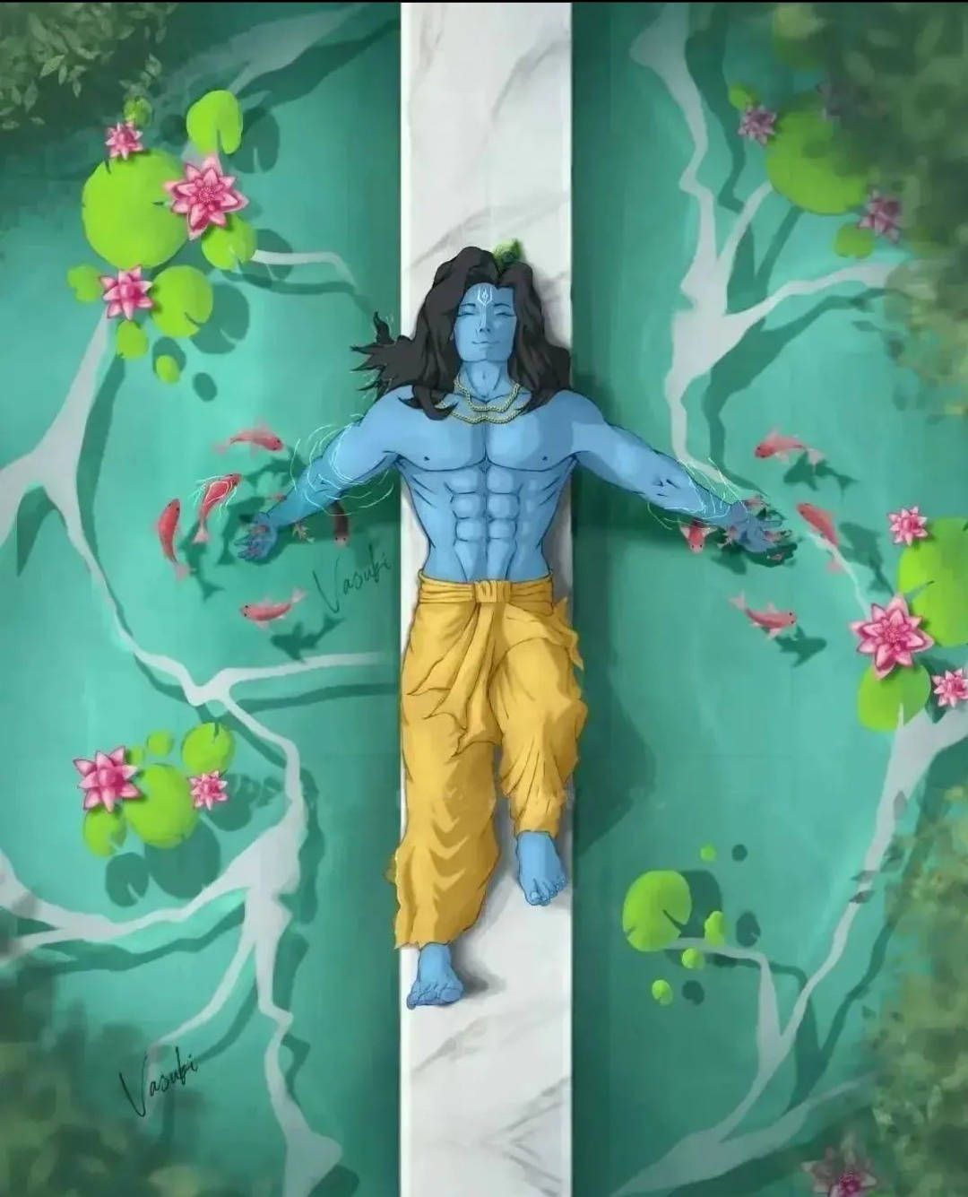 Lord Krishna Anime Wallpapers - Top Free Lord Krishna Anime Backgrounds ...