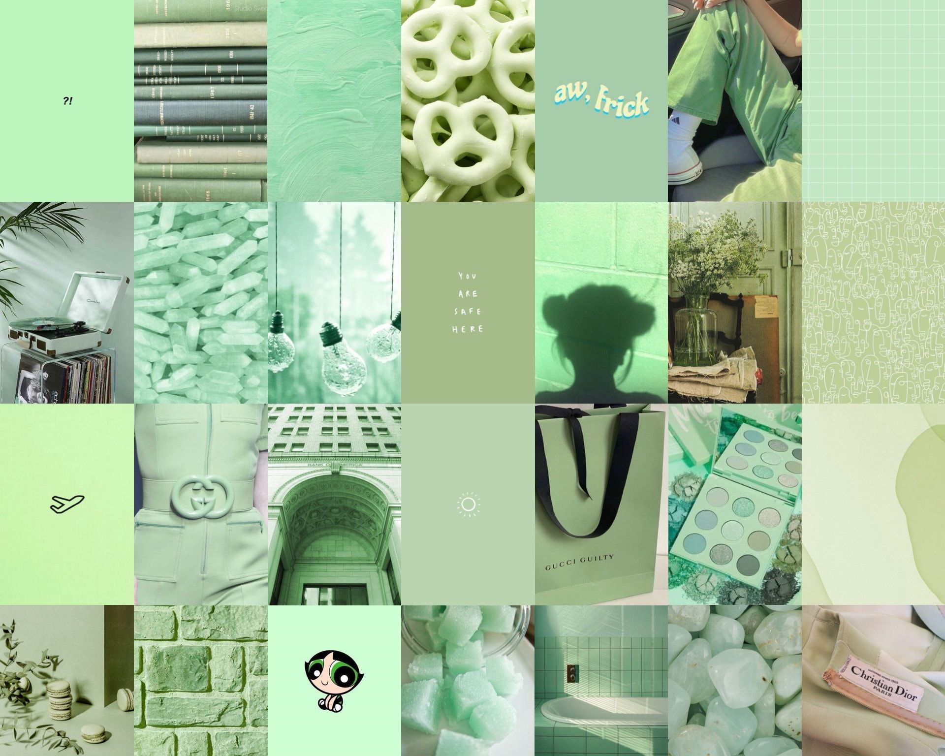 Light Green Collage Wallpapers - Top Free Light Green Collage ...
