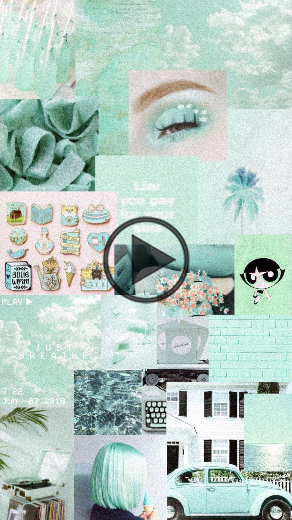 Light Green Collage Wallpapers - Top Free Light Green Collage ...