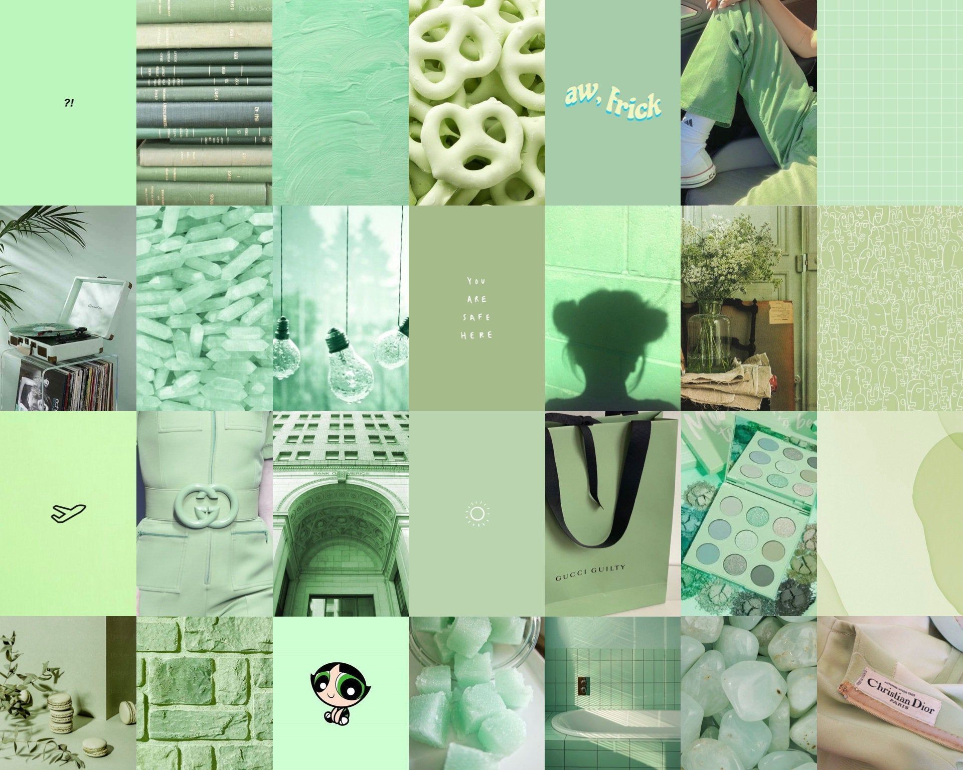 Light Green Collage Wallpapers - Top Free Light Green Collage ...
