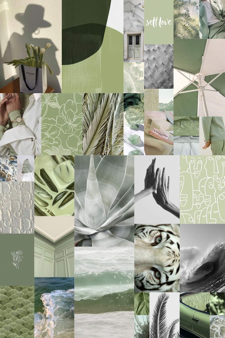 Light Green Collage Wallpapers - Top Free Light Green Collage ...