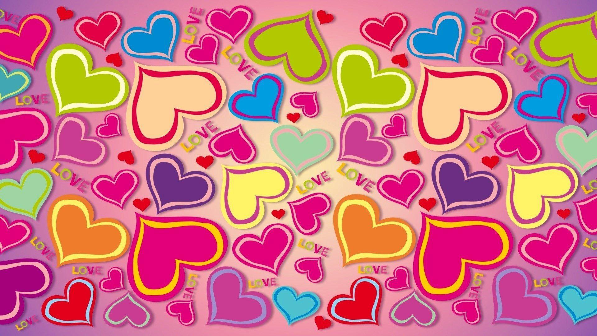 Colorful Hearts Wallpapers - Top Free Colorful Hearts Backgrounds ...