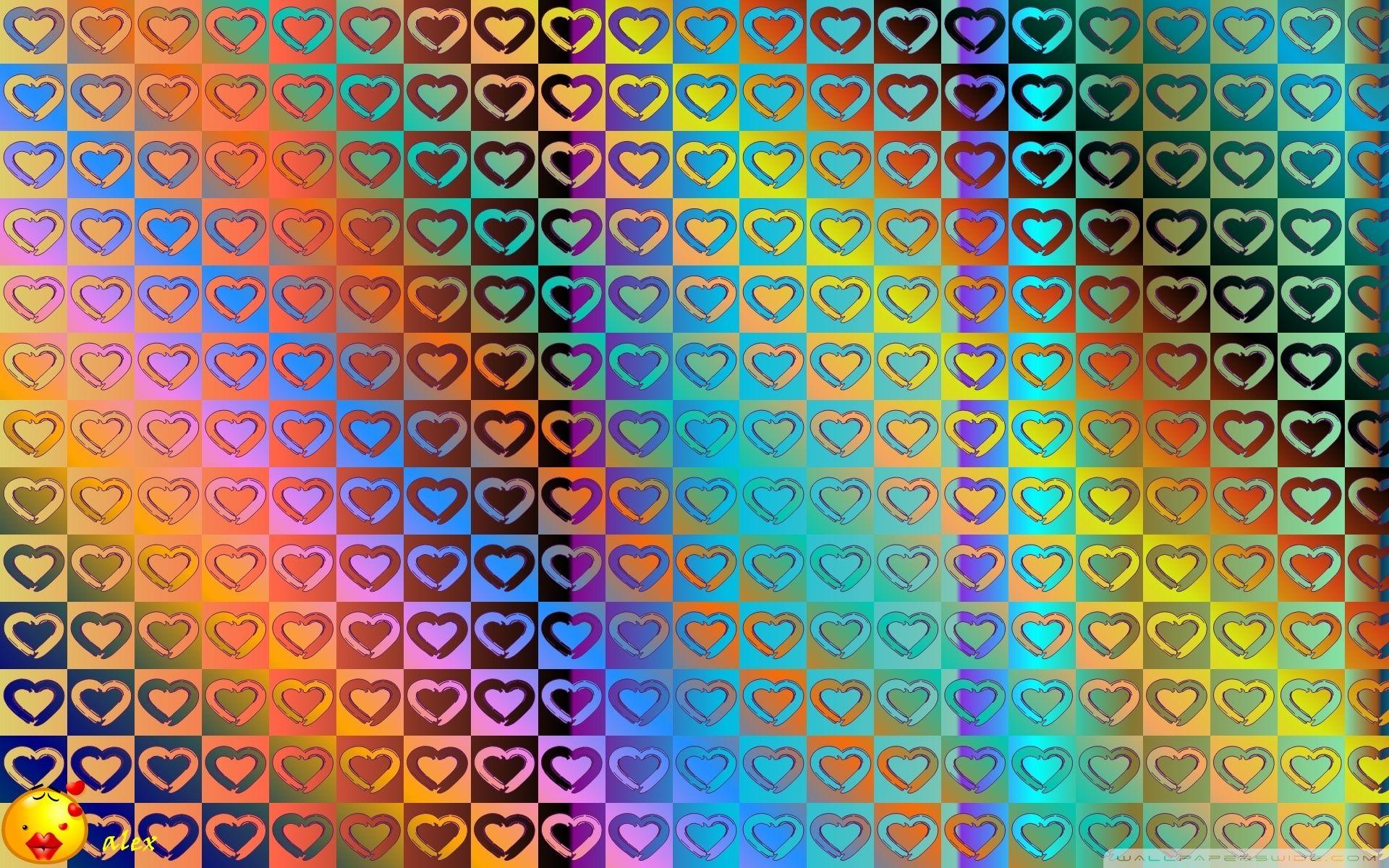Colorful Hearts Wallpapers - Top Free Colorful Hearts Backgrounds ...