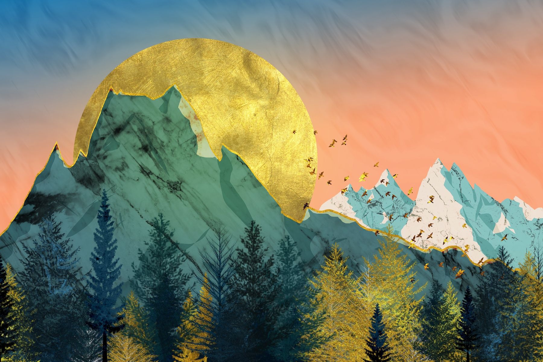 Golden Mountain Wallpapers - Top Free Golden Mountain Backgrounds ...