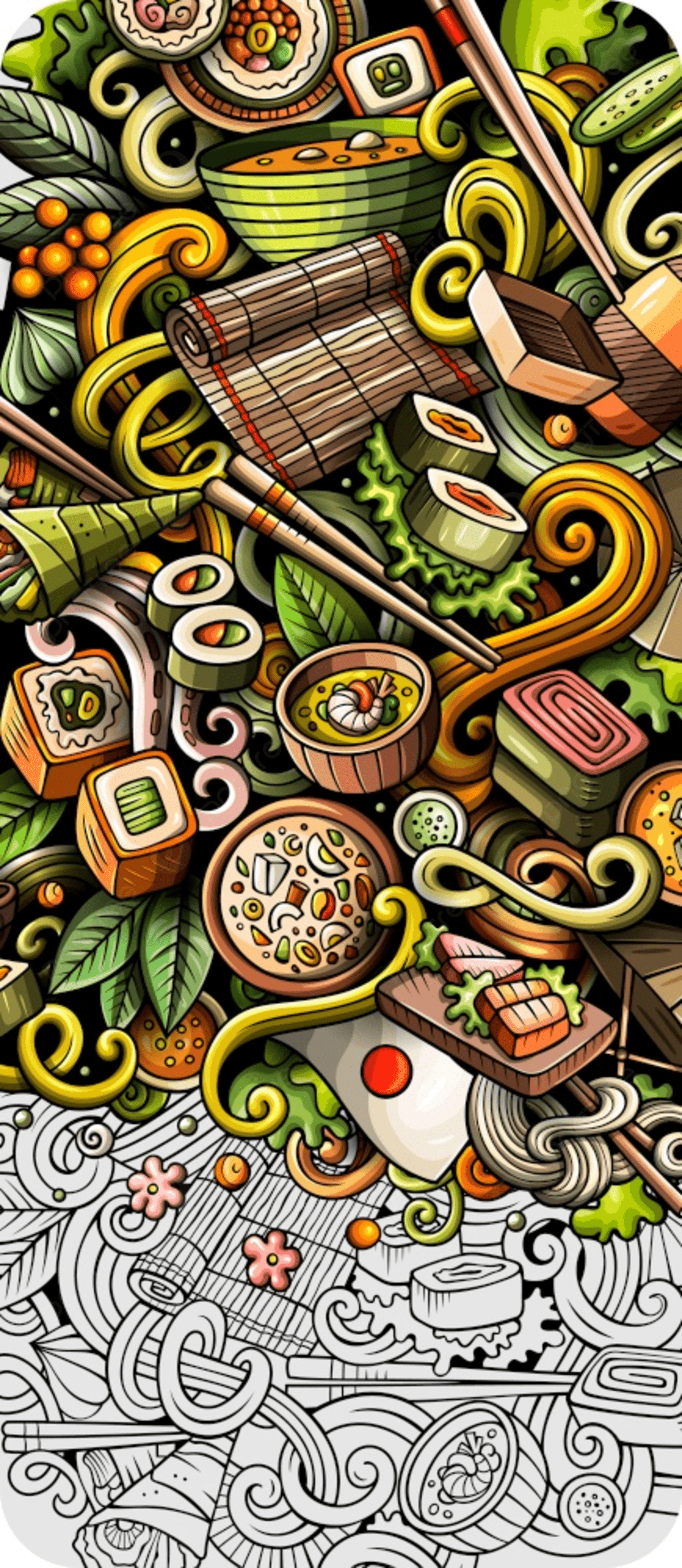 Food Doodle Wallpapers - Top Free Food Doodle Backgrounds - WallpaperAccess