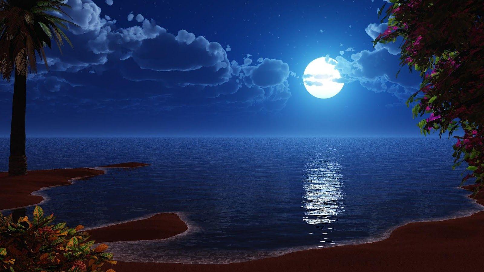 Ocean Moon Wallpapers - Top Free Ocean Moon Backgrounds - WallpaperAccess