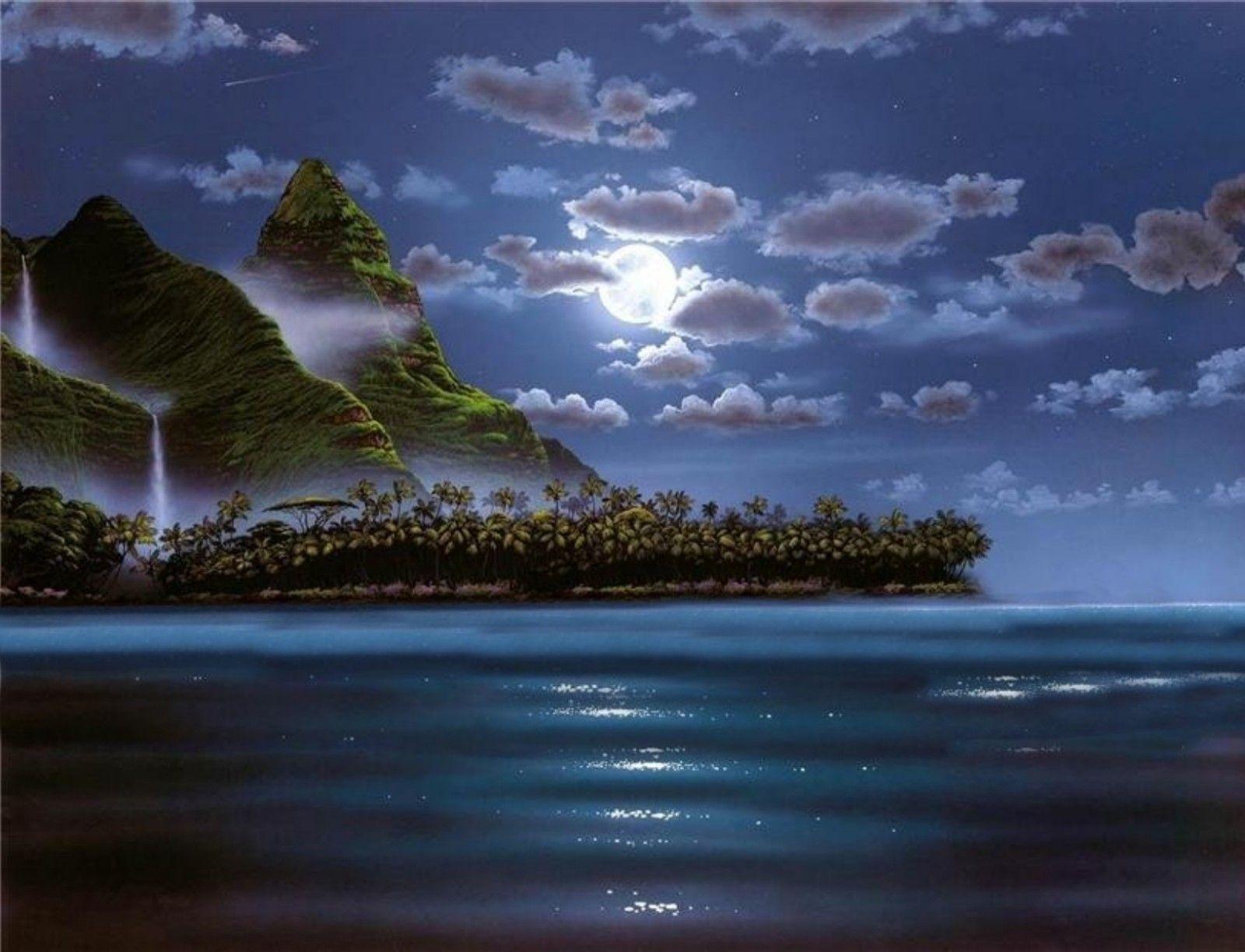 Ocean Moon Wallpapers - Top Free Ocean Moon Backgrounds - WallpaperAccess