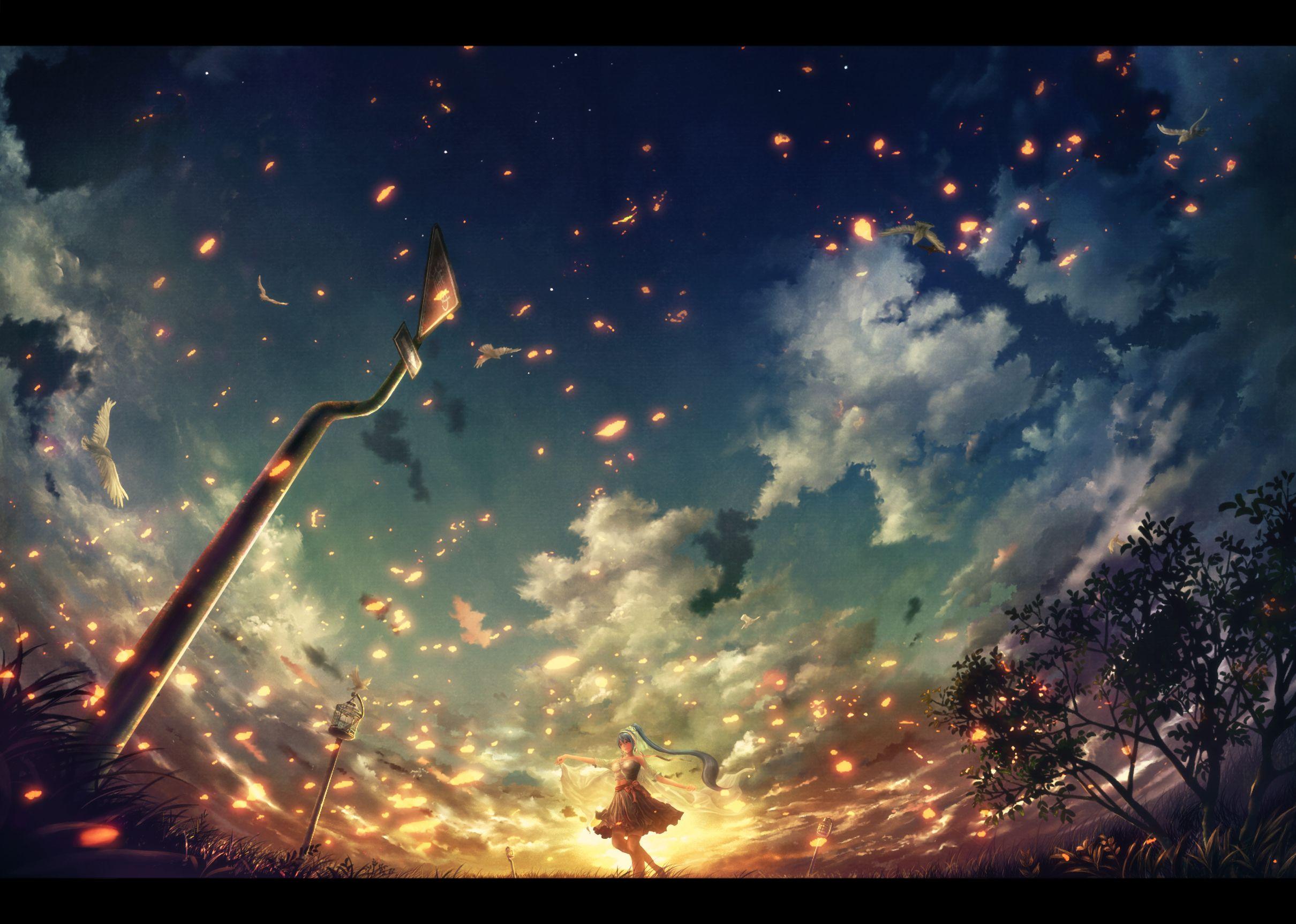 Anime Sunset Wallpapers - Top Free Anime Sunset Backgrounds ...