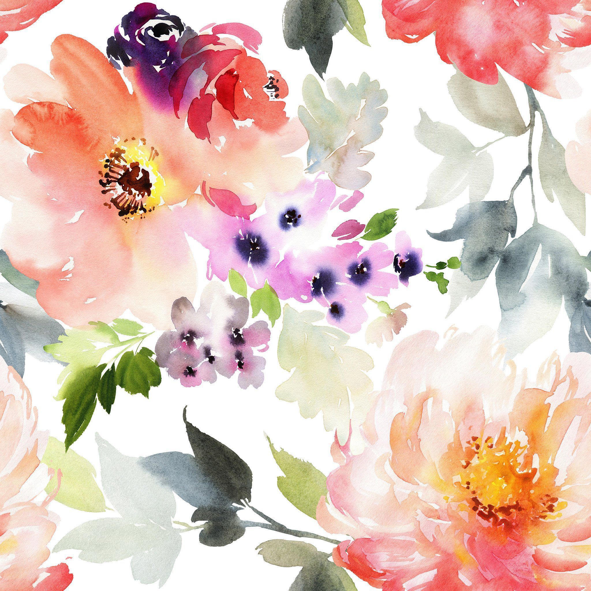 Floral Watercolor Wallpapers - Top Free Floral Watercolor Backgrounds ...