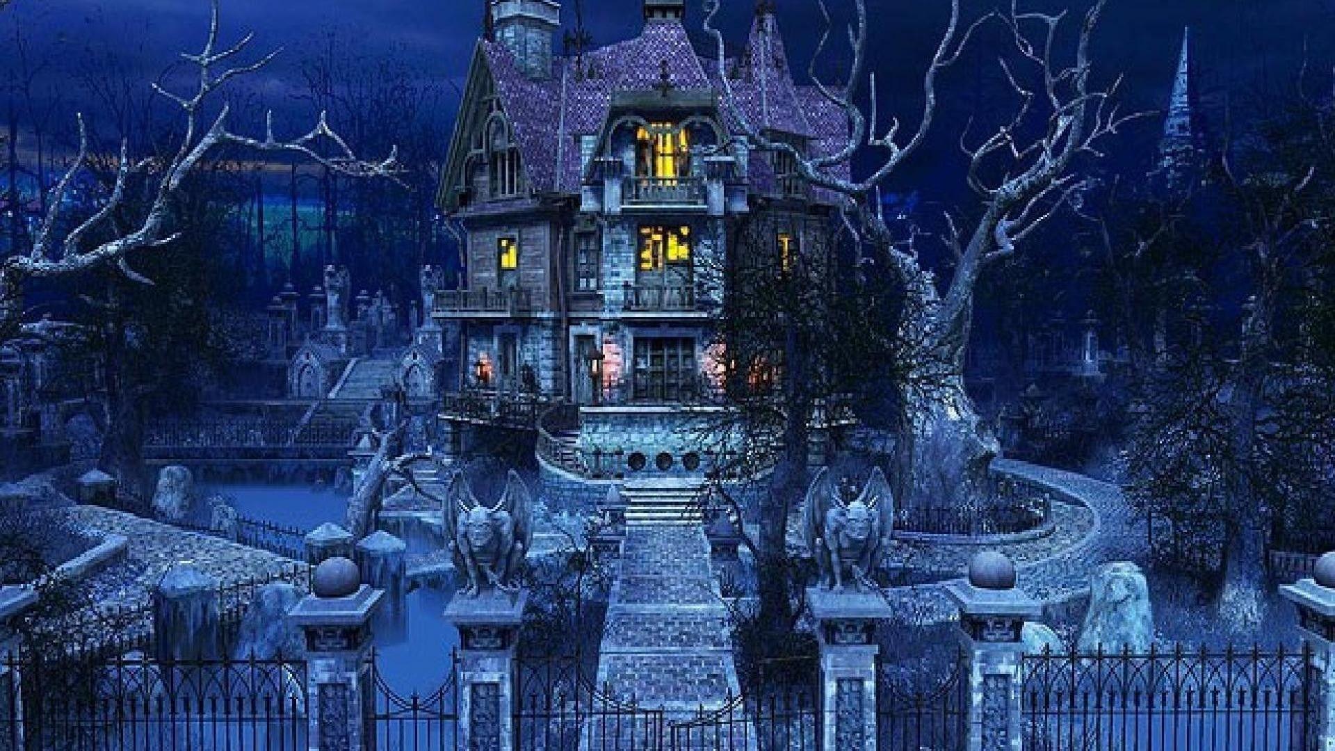 Haunted House Halloween Wallpapers - Top Free Haunted House Halloween ...