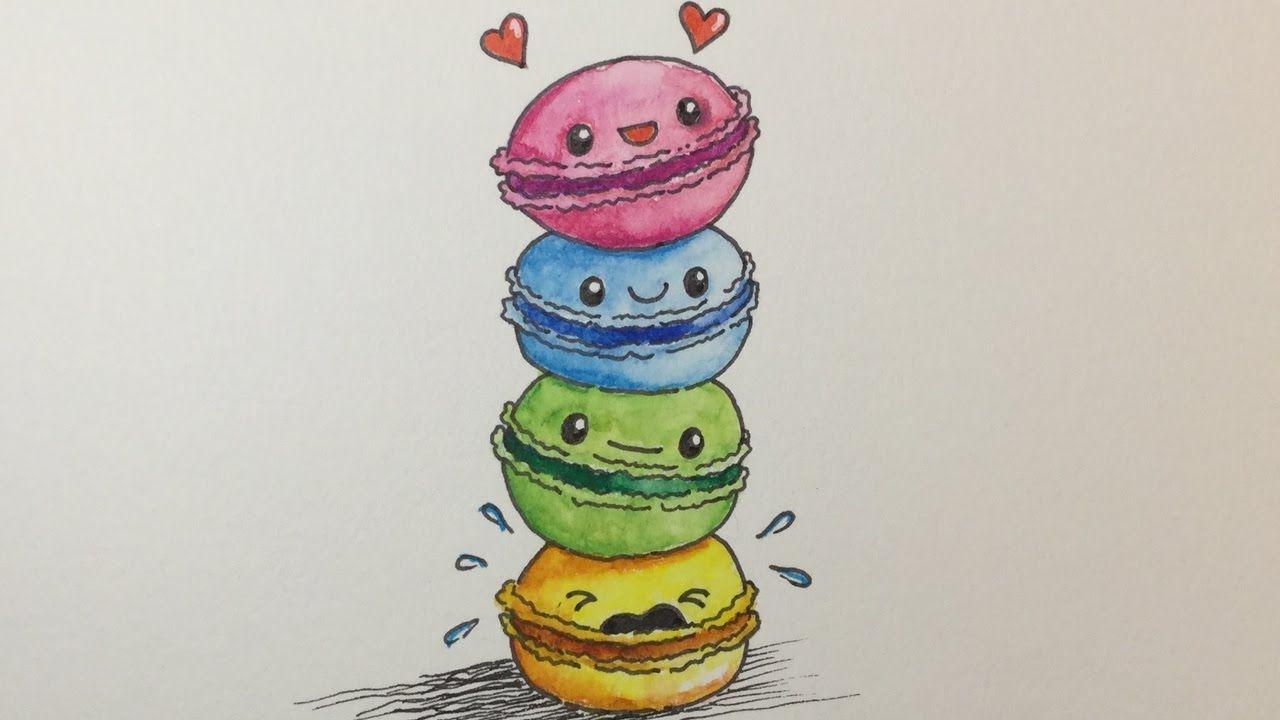 Cute Macaron Wallpaper Drawing