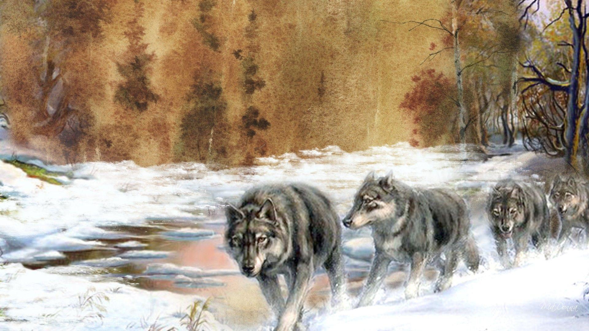 Winter Wolves Wallpapers - Top Free Winter Wolves Backgrounds ...