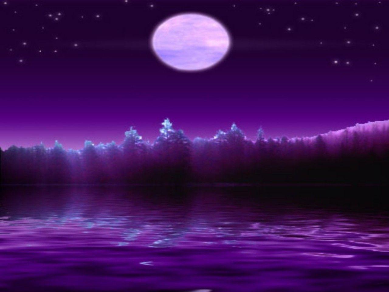 Purple Moonlight Wallpapers - Top Free Purple Moonlight Backgrounds ...