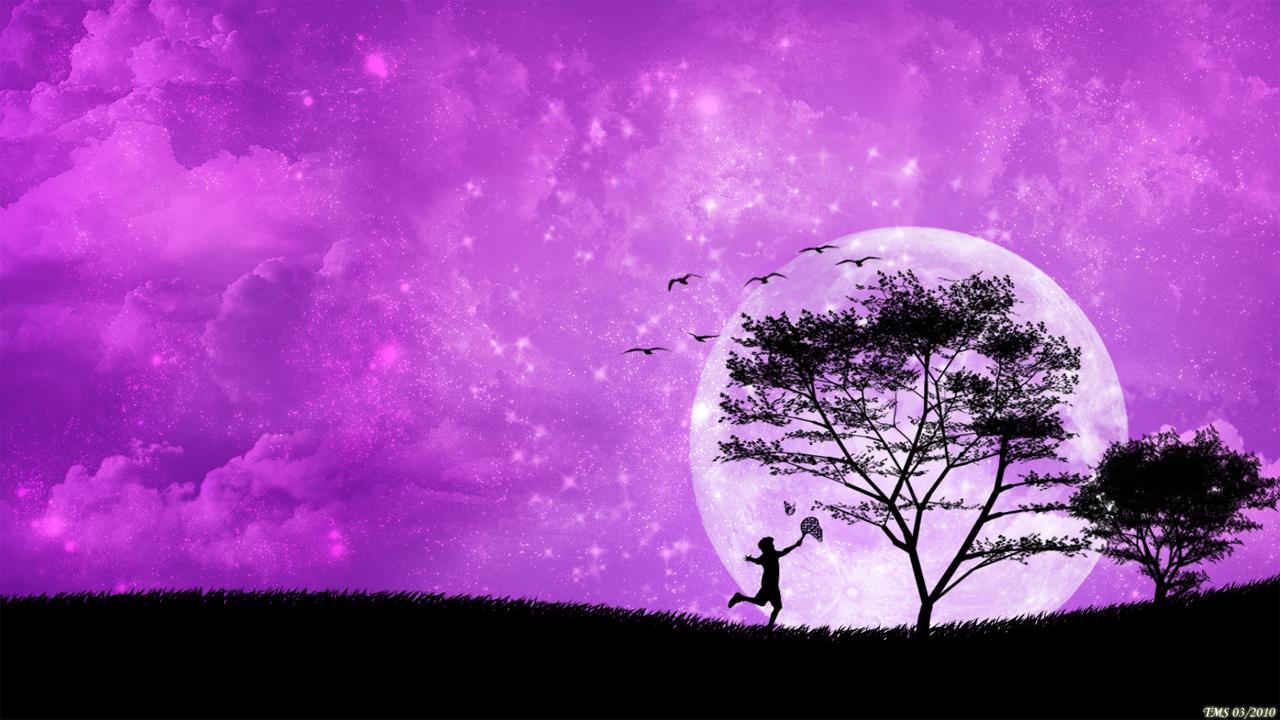 Purple Moonlight Wallpapers - Top Free Purple Moonlight Backgrounds ...