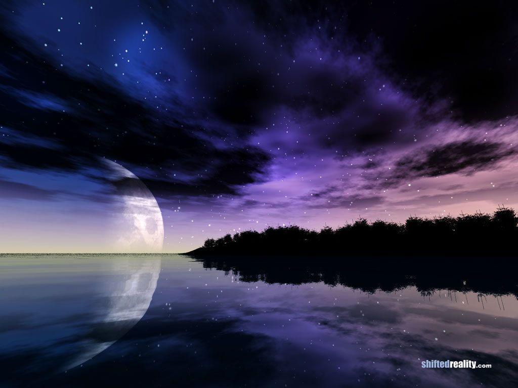 Purple Moonlight Wallpapers - Top Free Purple Moonlight Backgrounds ...