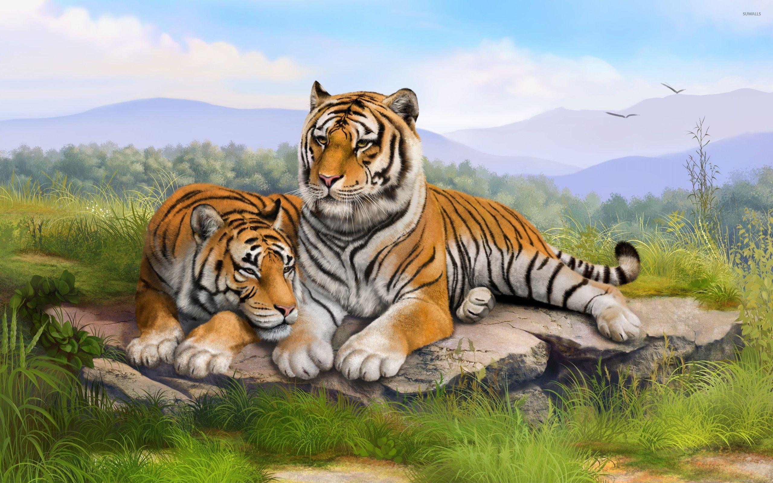 Tiger Art Wallpapers - Top Free Tiger Art Backgrounds - WallpaperAccess