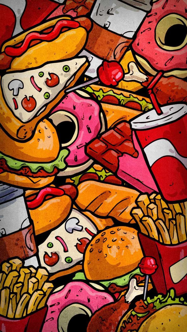 Food Drawing Wallpapers - Top Free Food Drawing Backgrounds ...