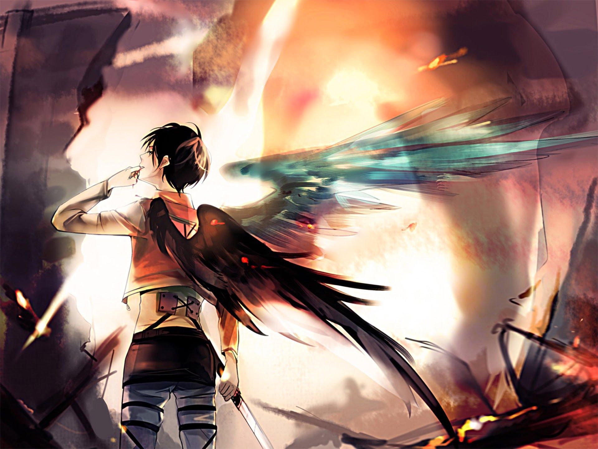 Eren Transformation Wallpapers - Top Free Eren Transformation ...