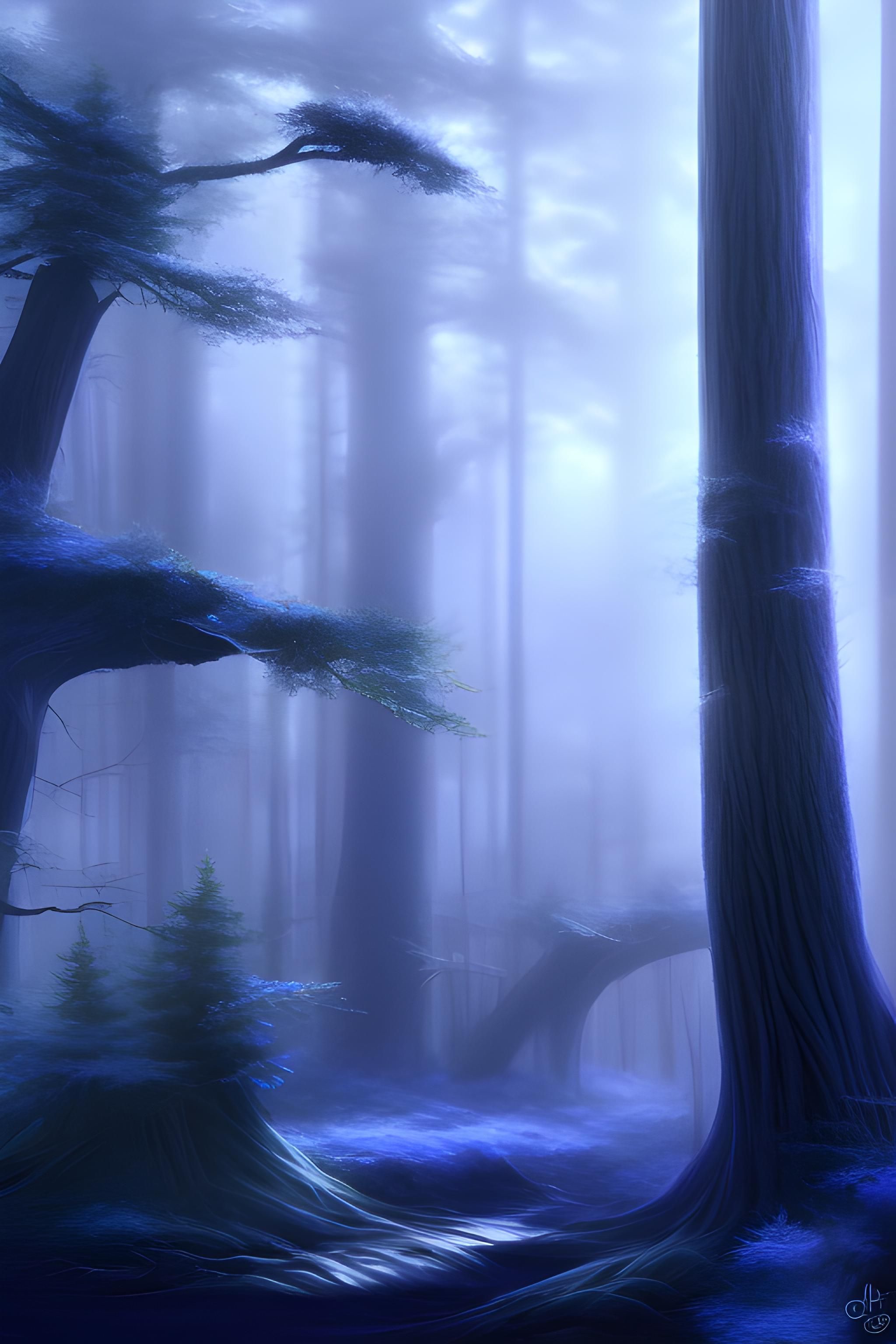 Dark Blue Forest Wallpapers - Top Free Dark Blue Forest Backgrounds ...