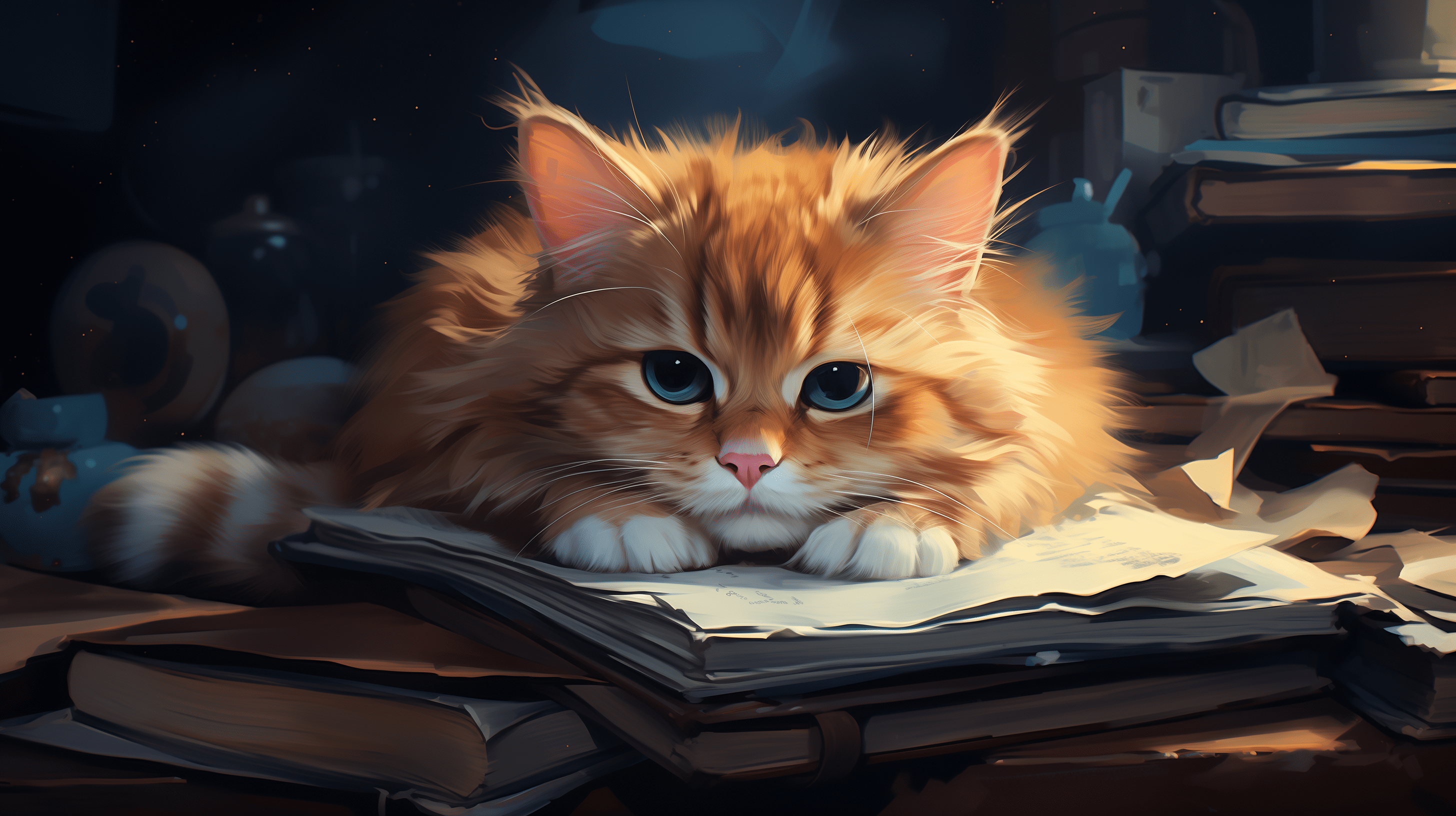 Cat Book Wallpapers - Top Free Cat Book Backgrounds - WallpaperAccess