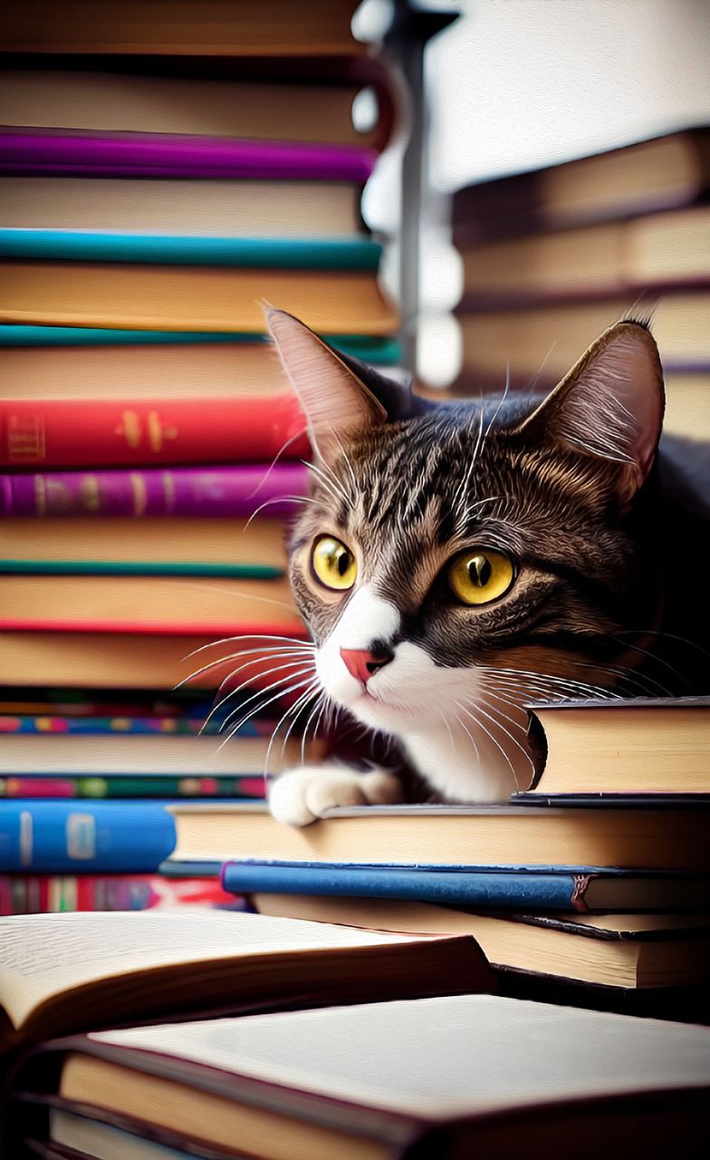 Cat Book Wallpapers - Top Free Cat Book Backgrounds - WallpaperAccess