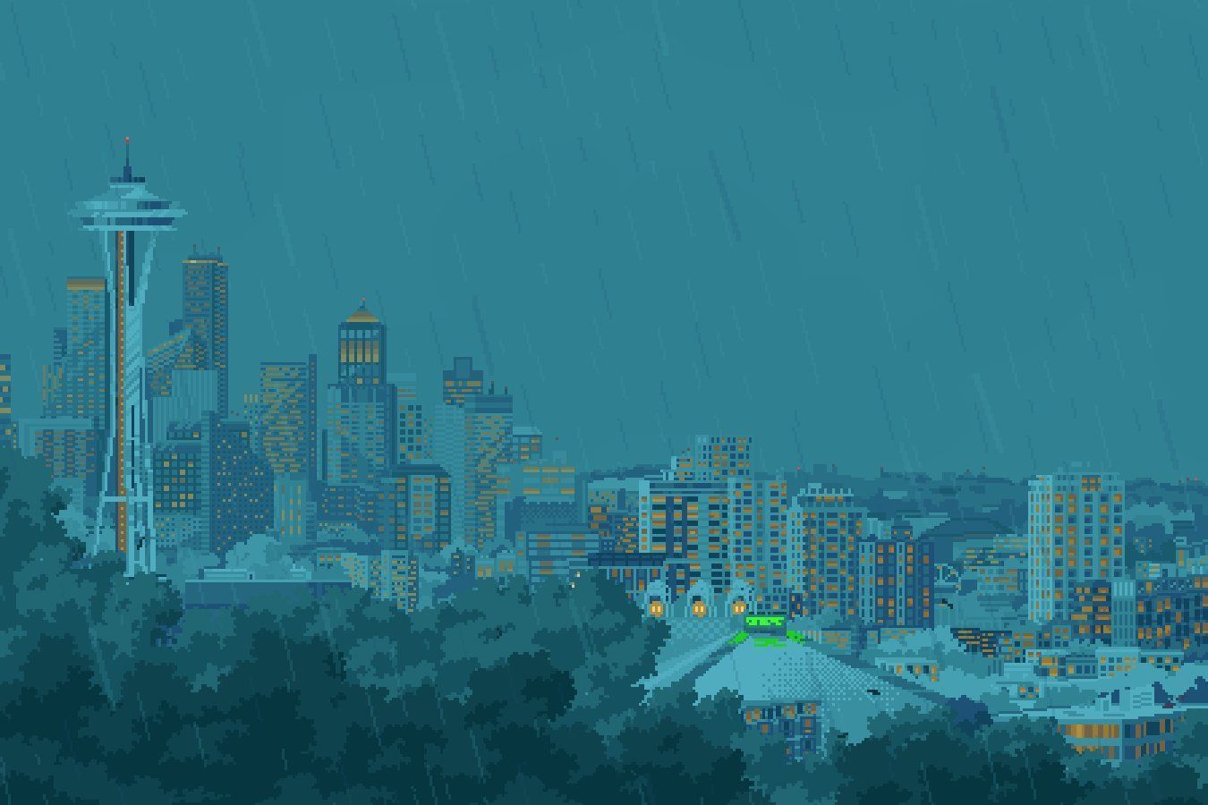 Pixel Art Rain Wallpapers - Top Free Pixel Art Rain Backgrounds ...